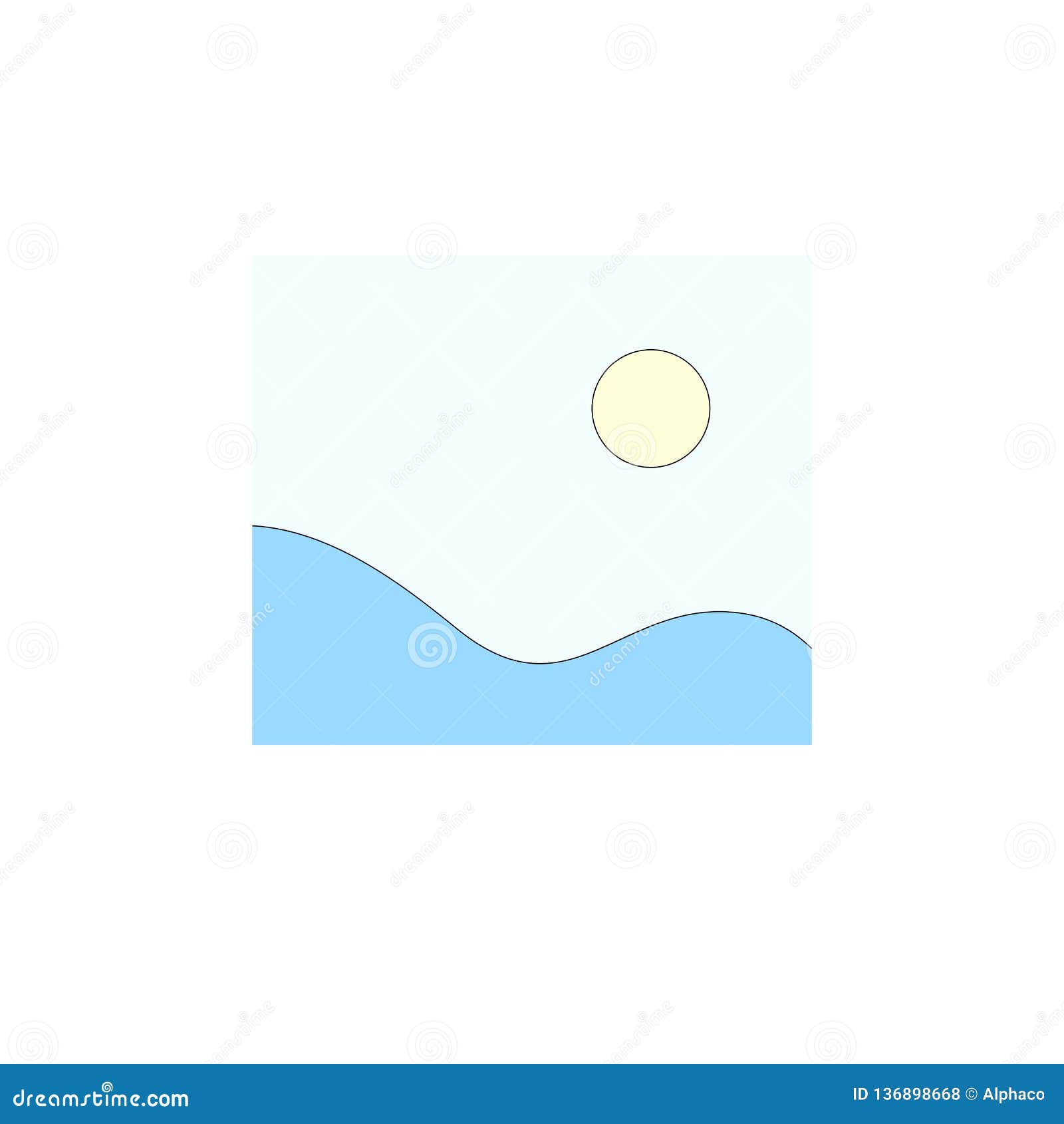 Simple Landscape Illustration Stock Vector - Illustration of abstract ...