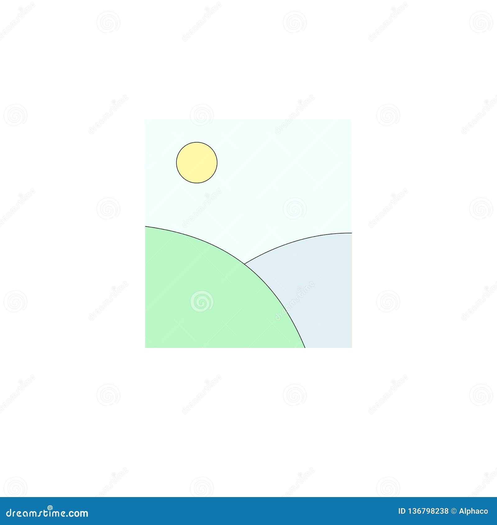 Simple Landscape Illustration Stock Vector - Illustration of ...