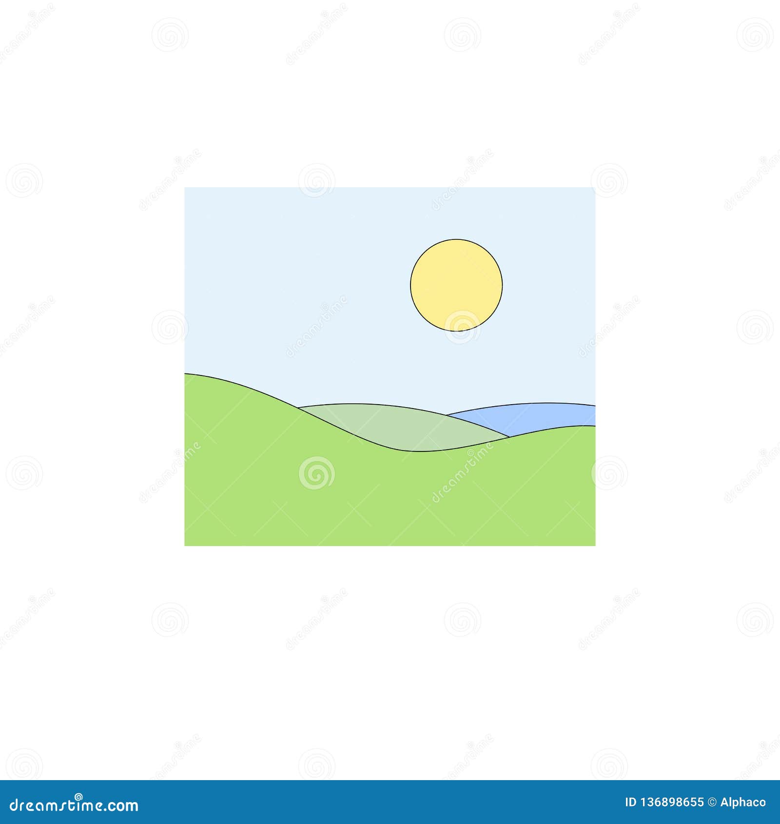 Simple Landscape Illustration Stock Vector - Illustration of fresh ...