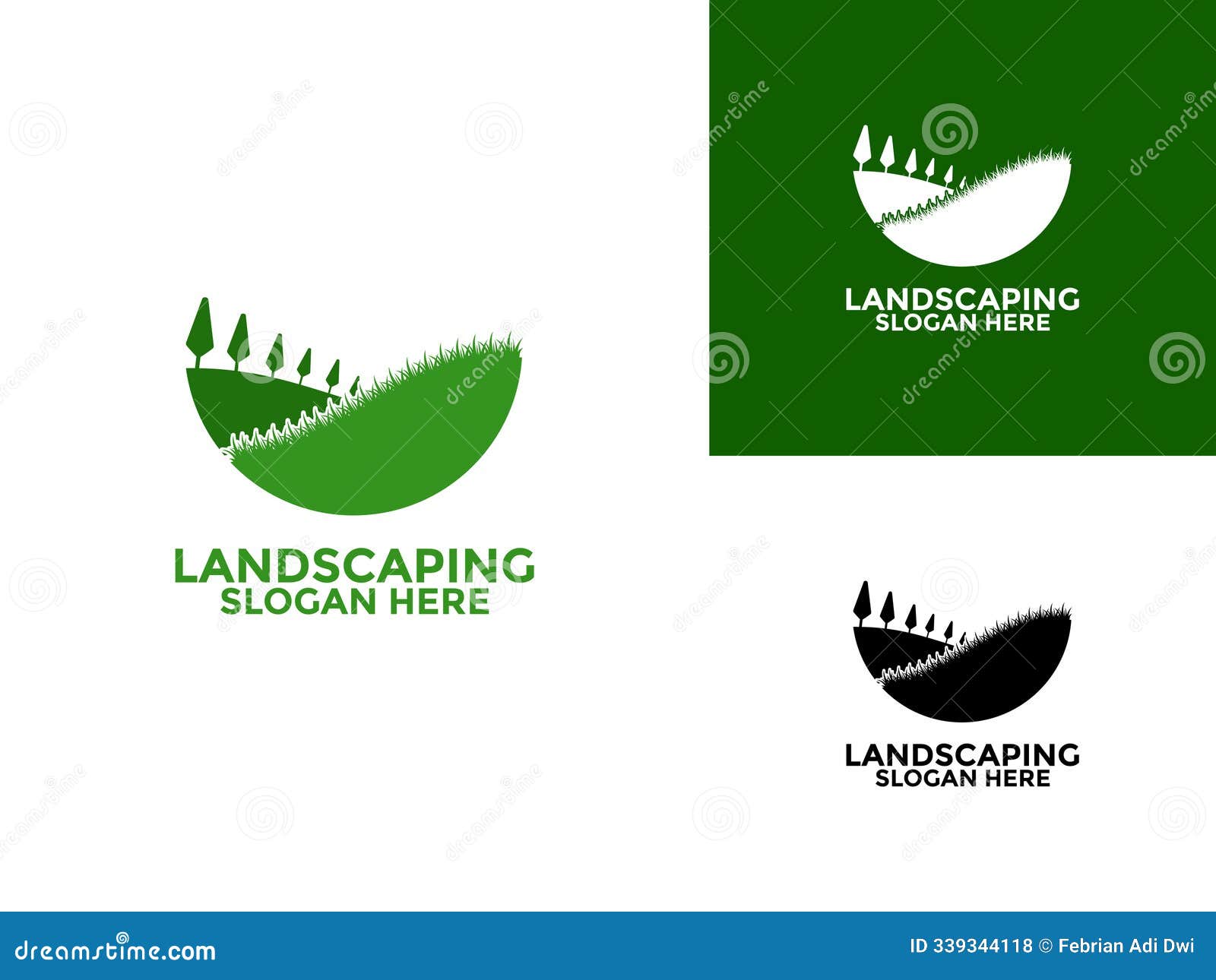 Simple Landscaping Logo Design Template Stock Vector - Illustration of ...