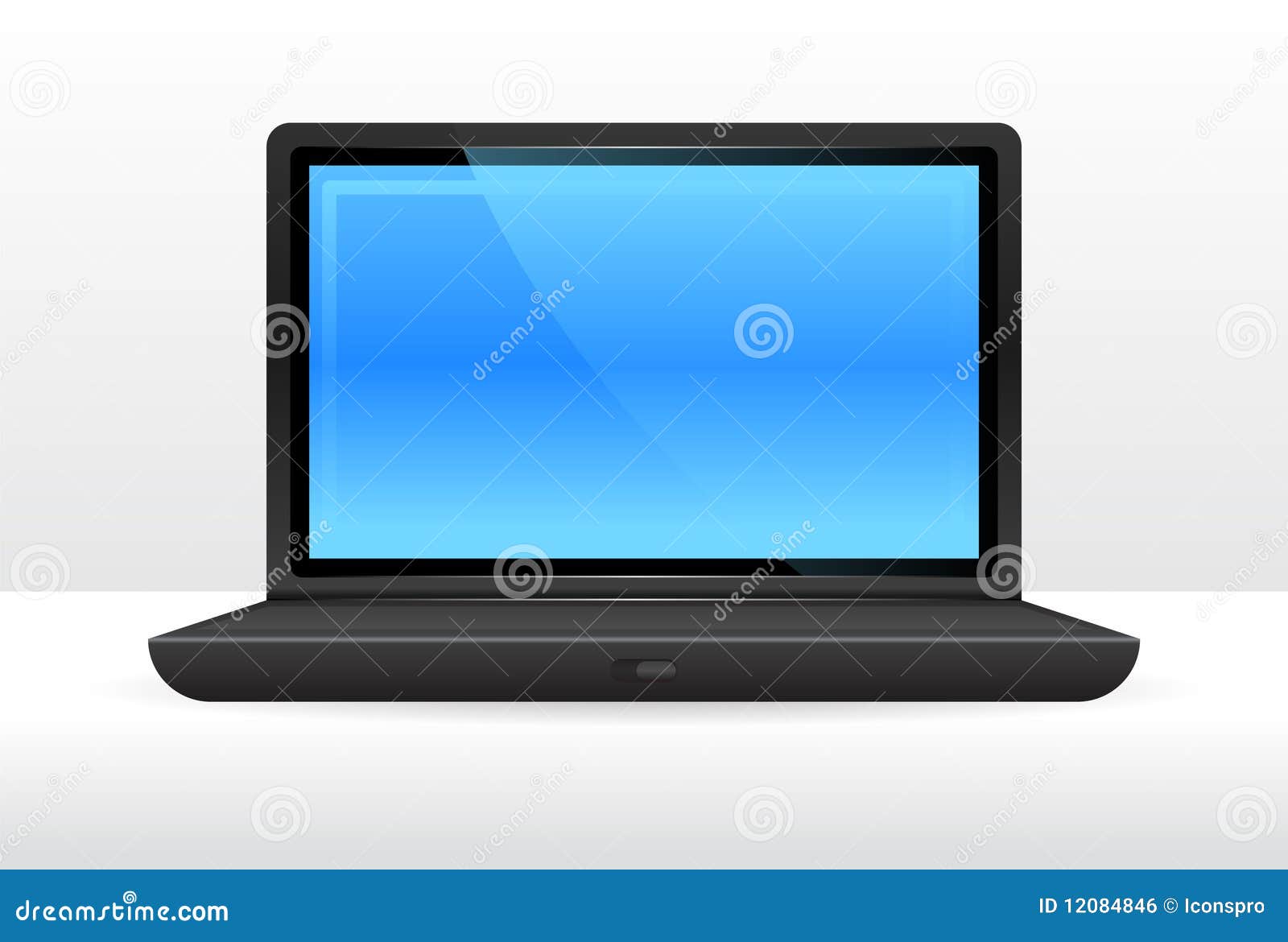 Simple laptop computer stock vector. Illustration of technology - 12084846