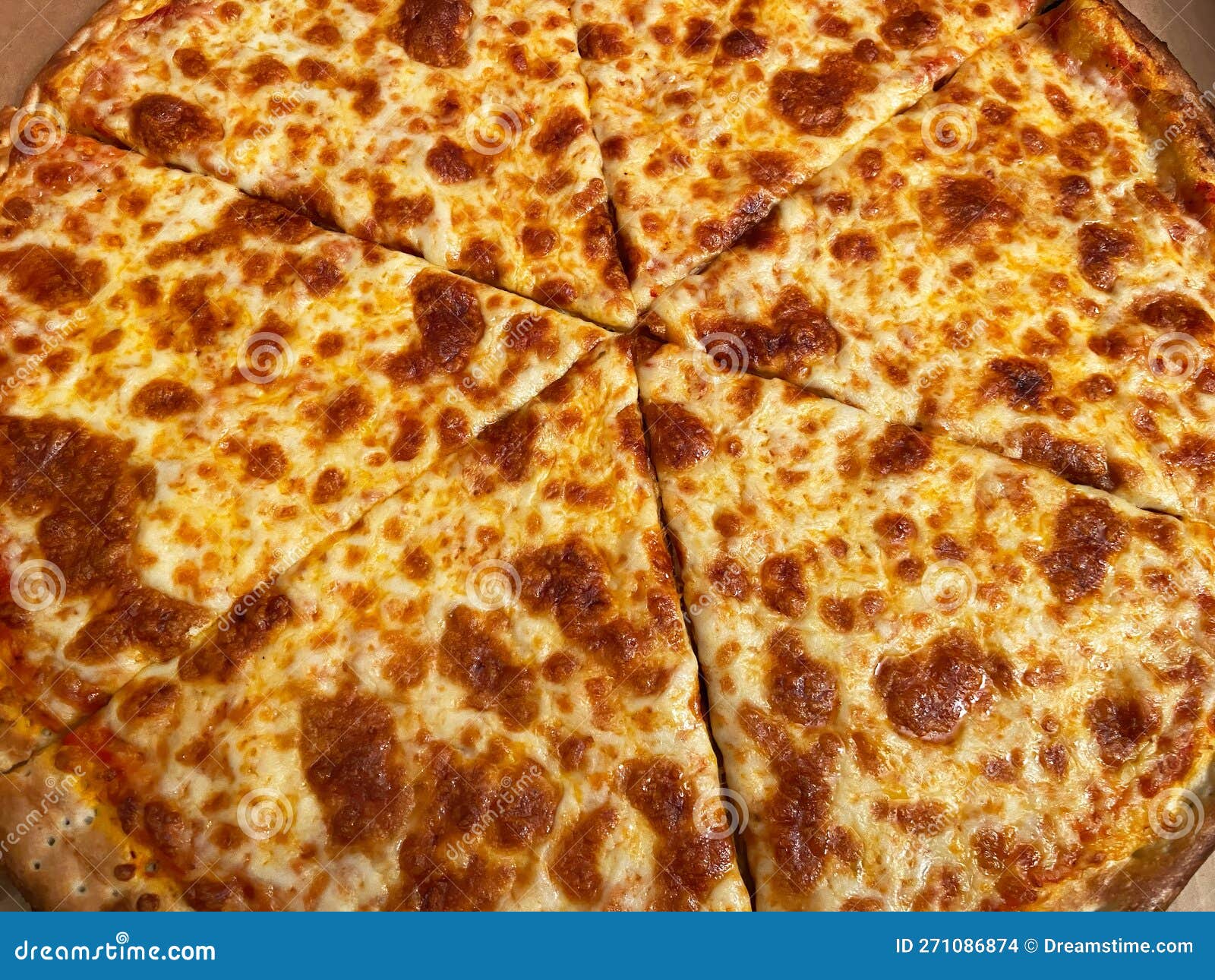 Simple Large Cheese Pizza stock photo. Image of italian - 271086874