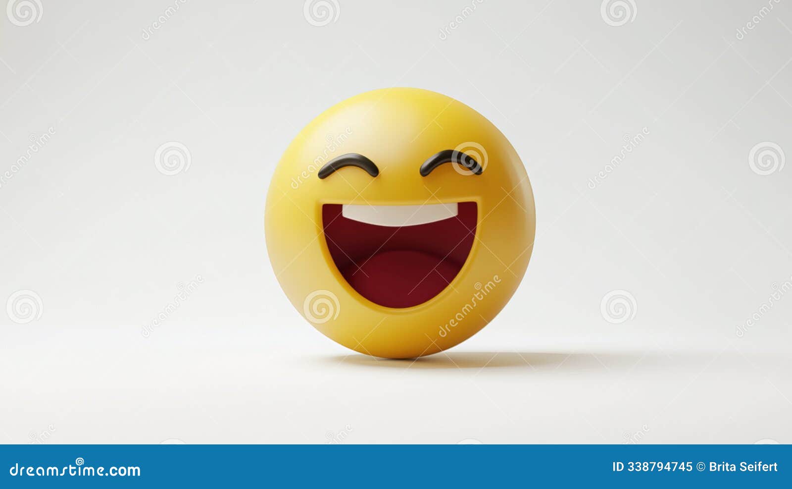 Simple Laughing Smiley Emoji Funny Face Button Logo 3d Vector ...