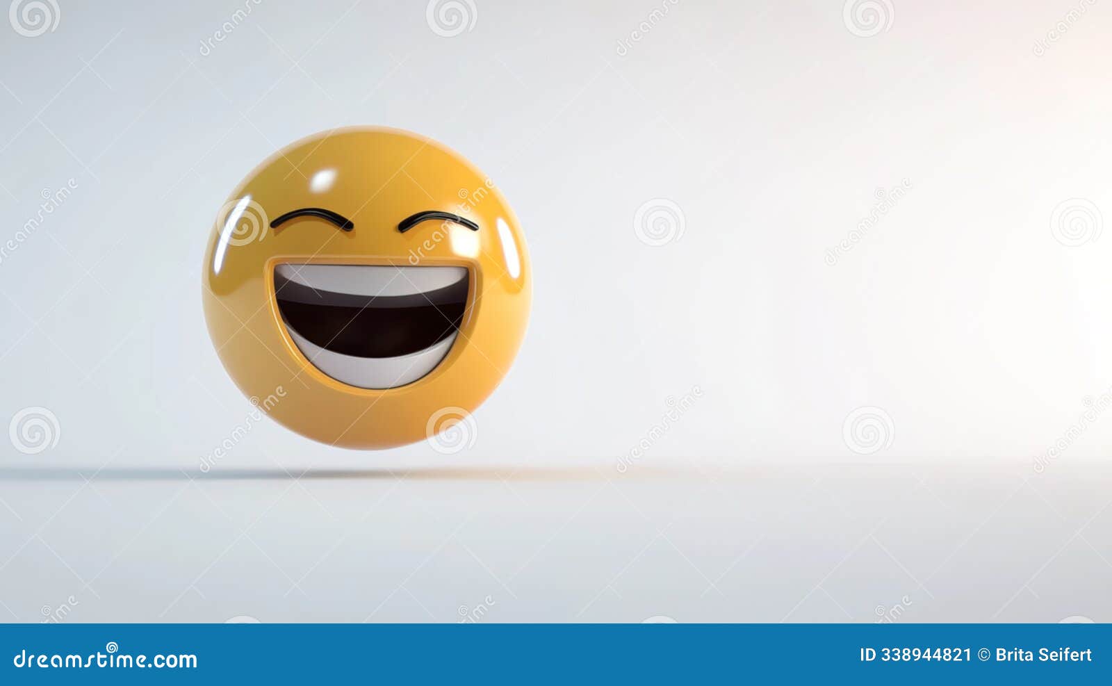 Simple Laughing Smiley Emoji Funny Face Button Logo 3d Vector ...