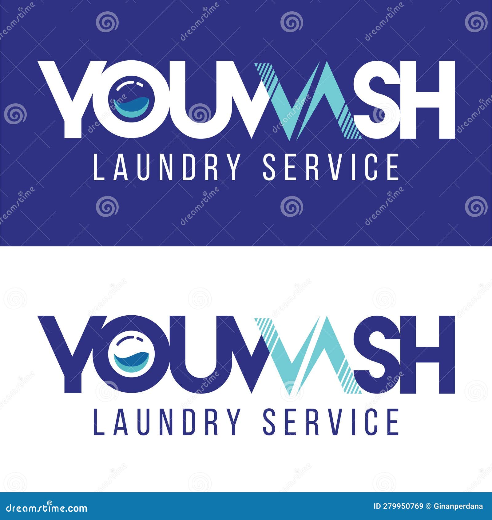 Simple Laundry Company Logo Concept Template Stock Vector ...