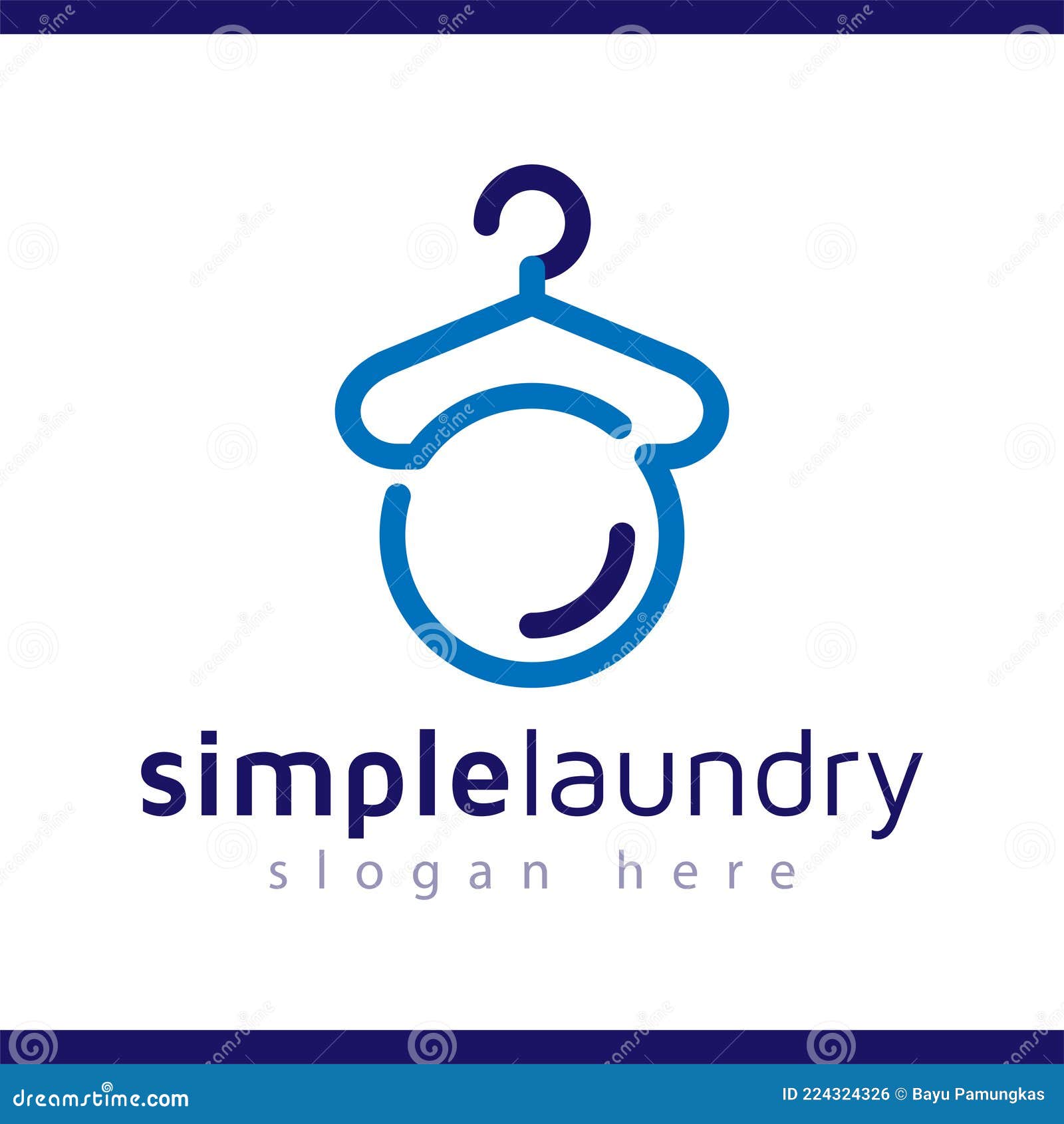 Simple Laundry Logo Vector Element. Laundry Logo Template Stock Vector ...