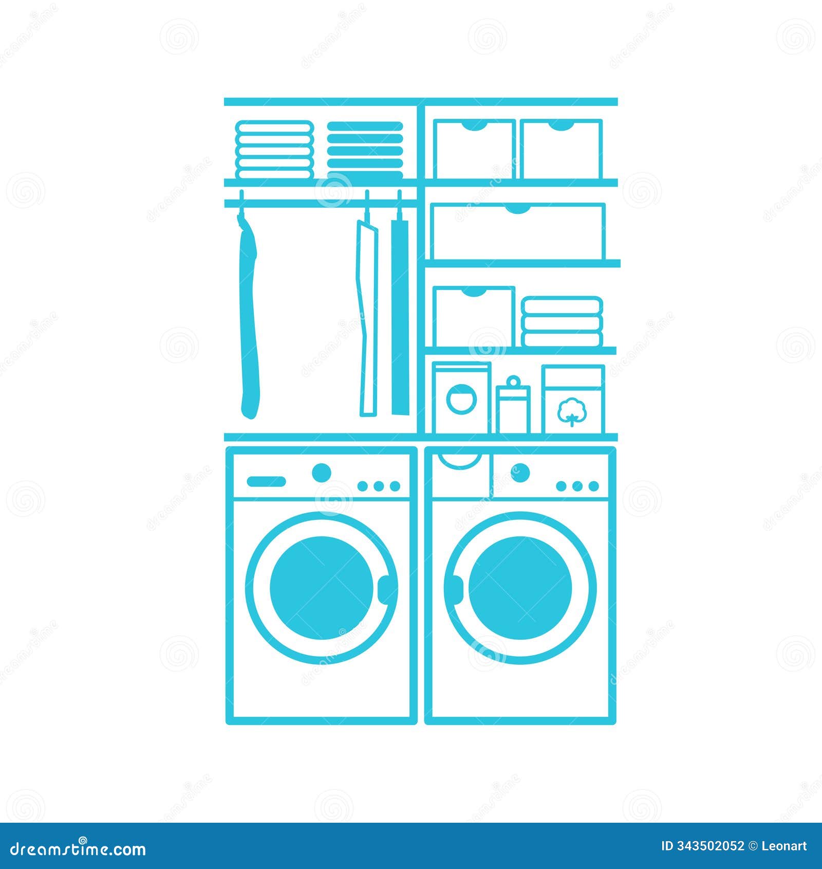 Simple Laundry Logo With Line Art Vector Element. Laundry Logo Template ...