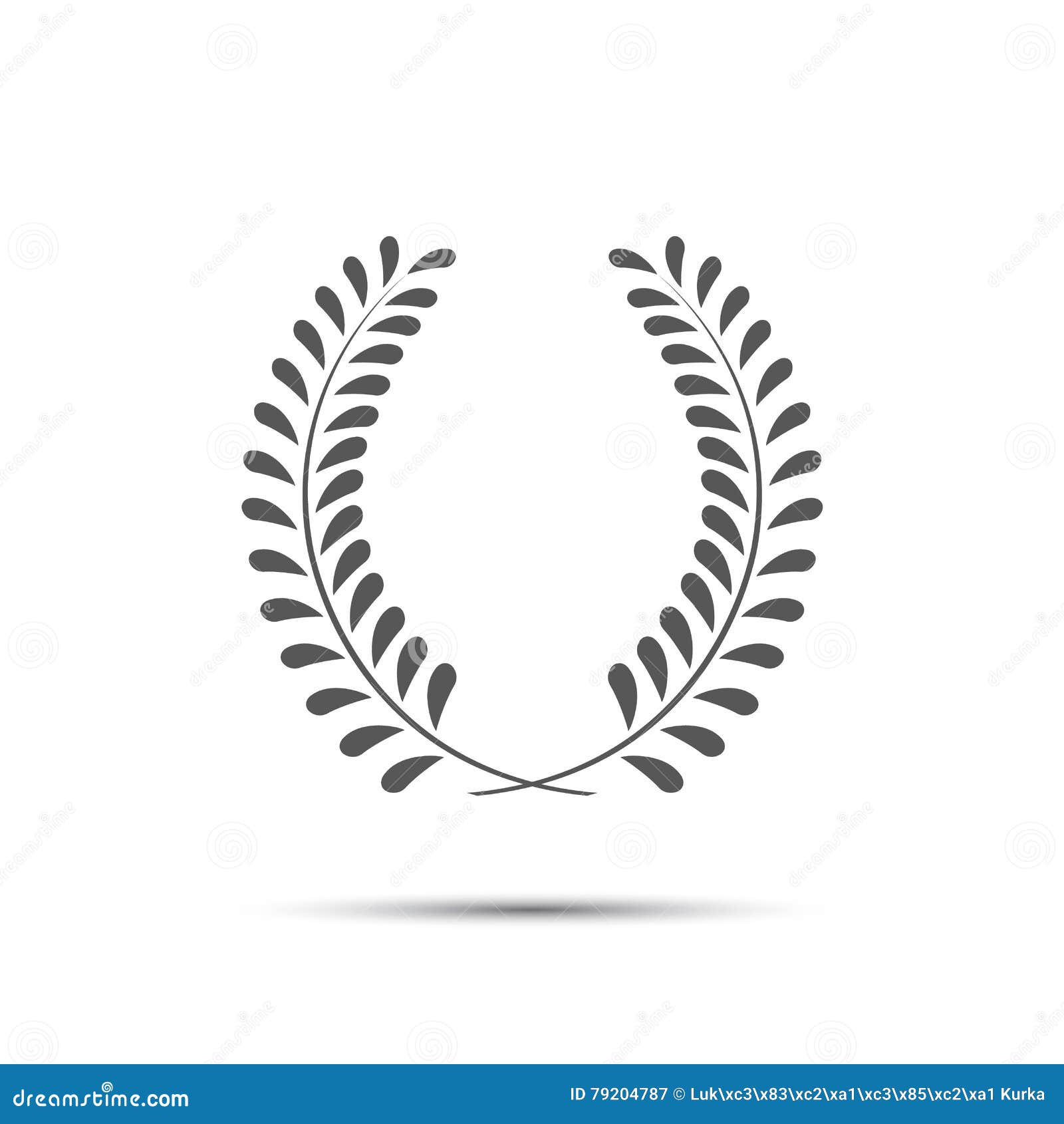 Simple Laurel Wreath Icon, Twig With Leaves Cartoon Vector ...