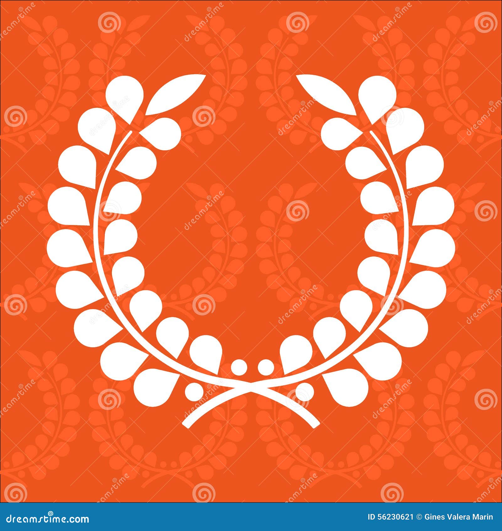Simple laurel wreath stock vector. Illustration of classic - 56230621