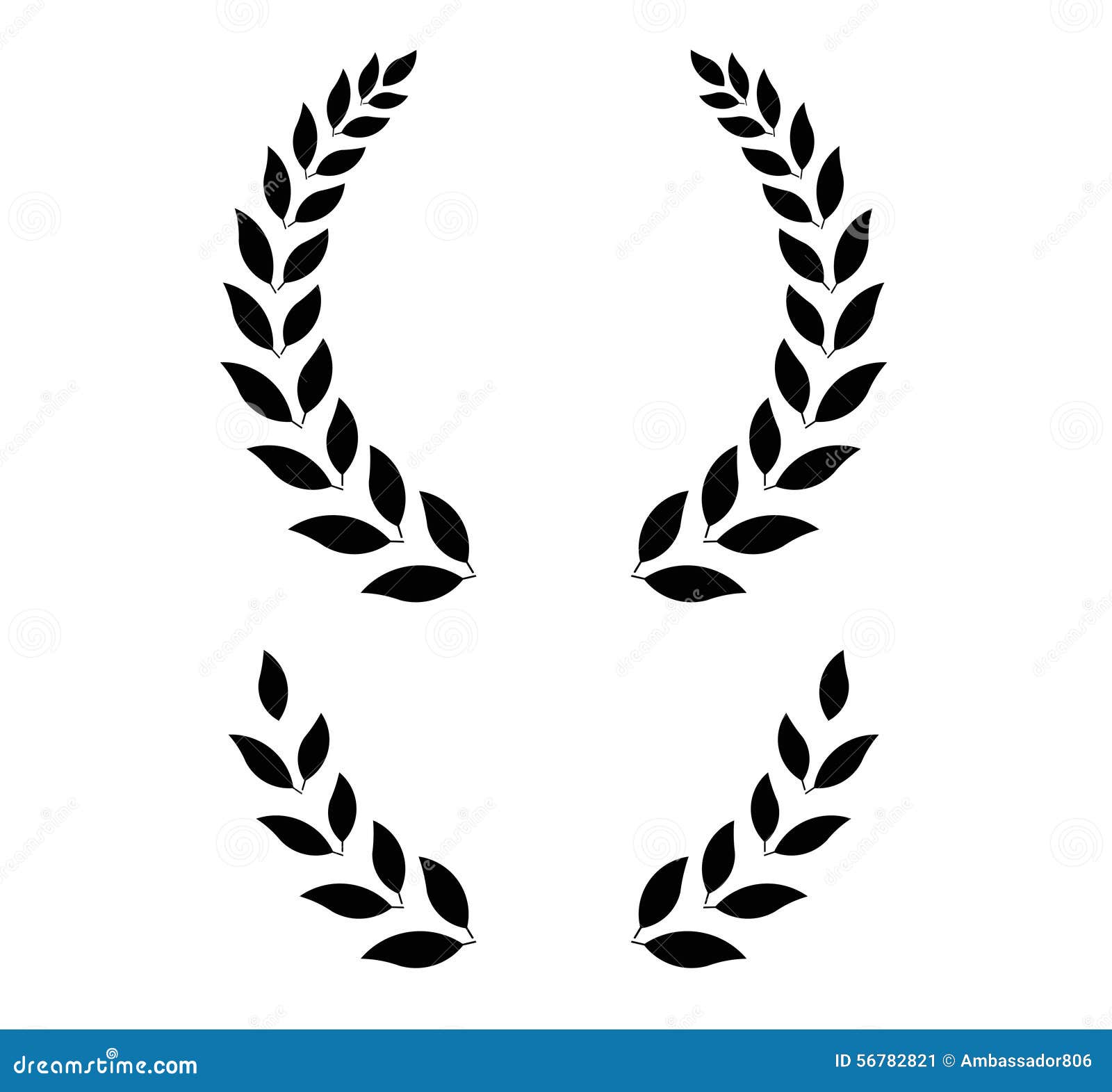 The Laurel Wreath Icon. Prize And Reward, Honors Symbol. Flat Vector ...