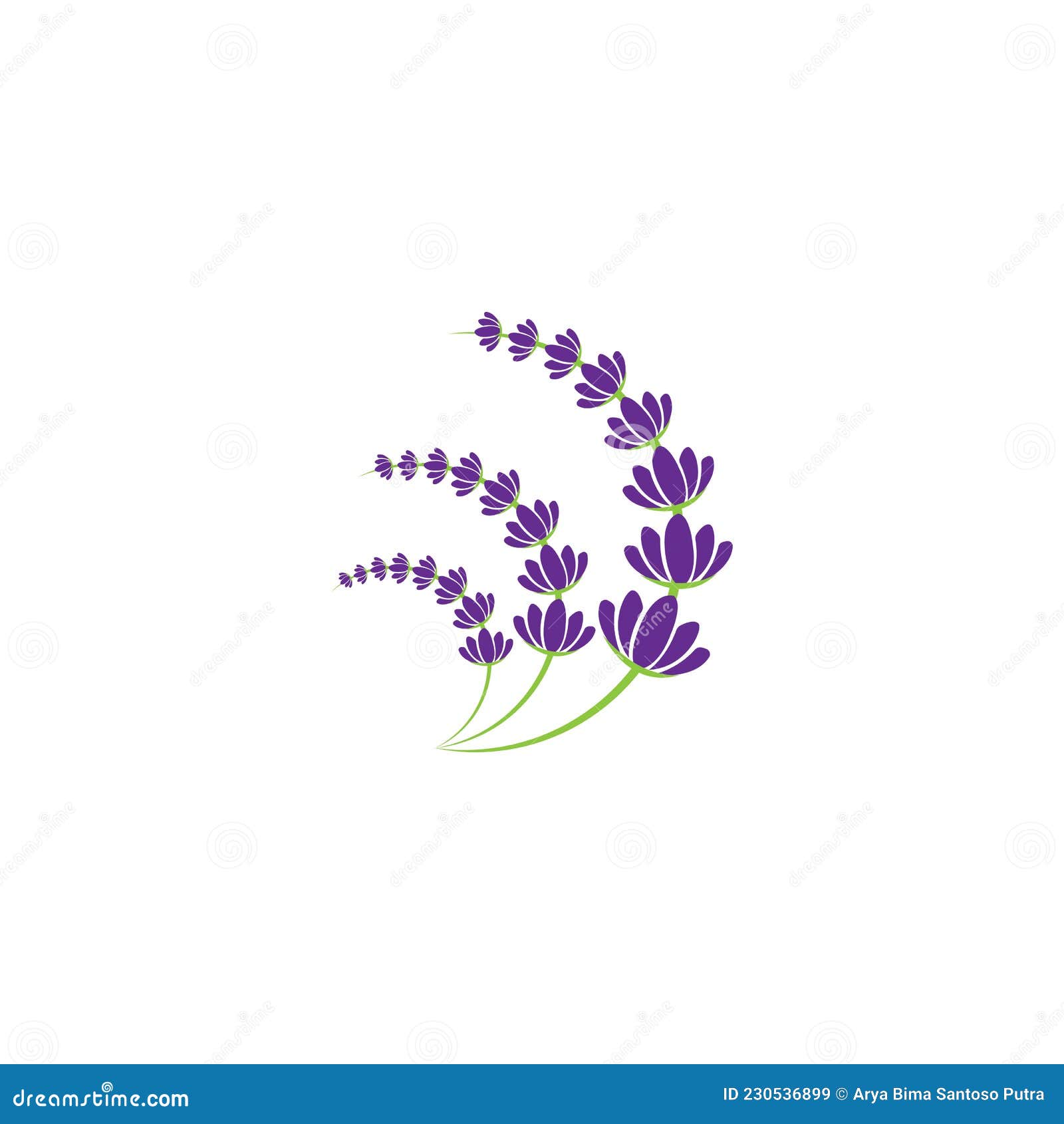 Simple Lavender Flower Free Icon Vector Logo Stock Illustration ...