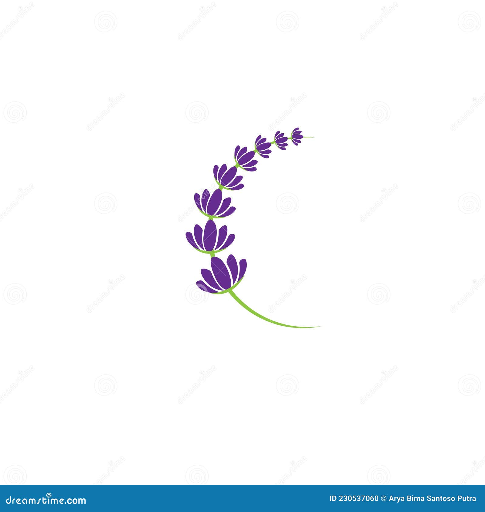 Simple Lavender Flower Free Icon Vector Logo Stock Illustration ...