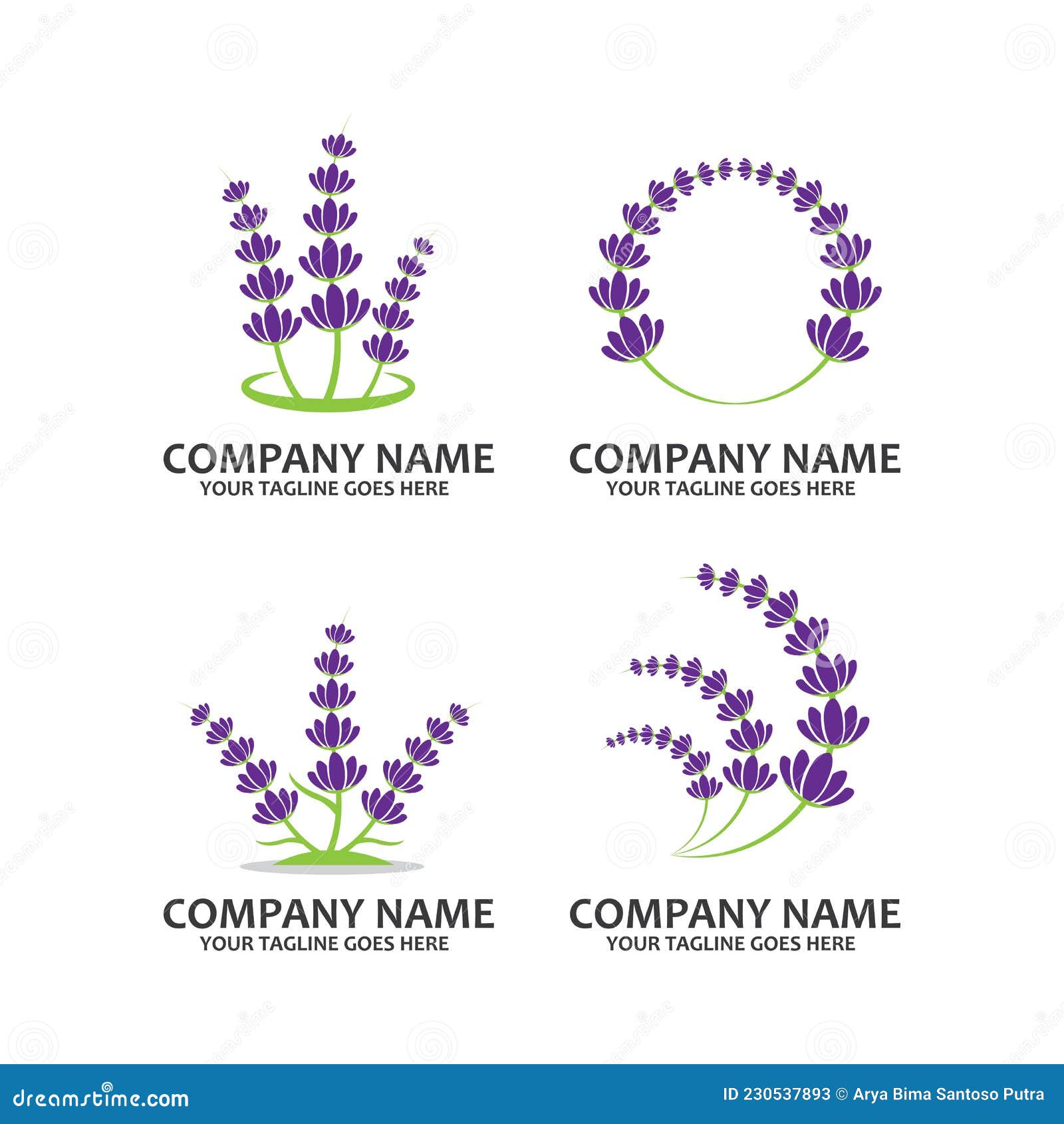 Simple Lavender Flower Free Icon Vector Logo Stock Illustration ...