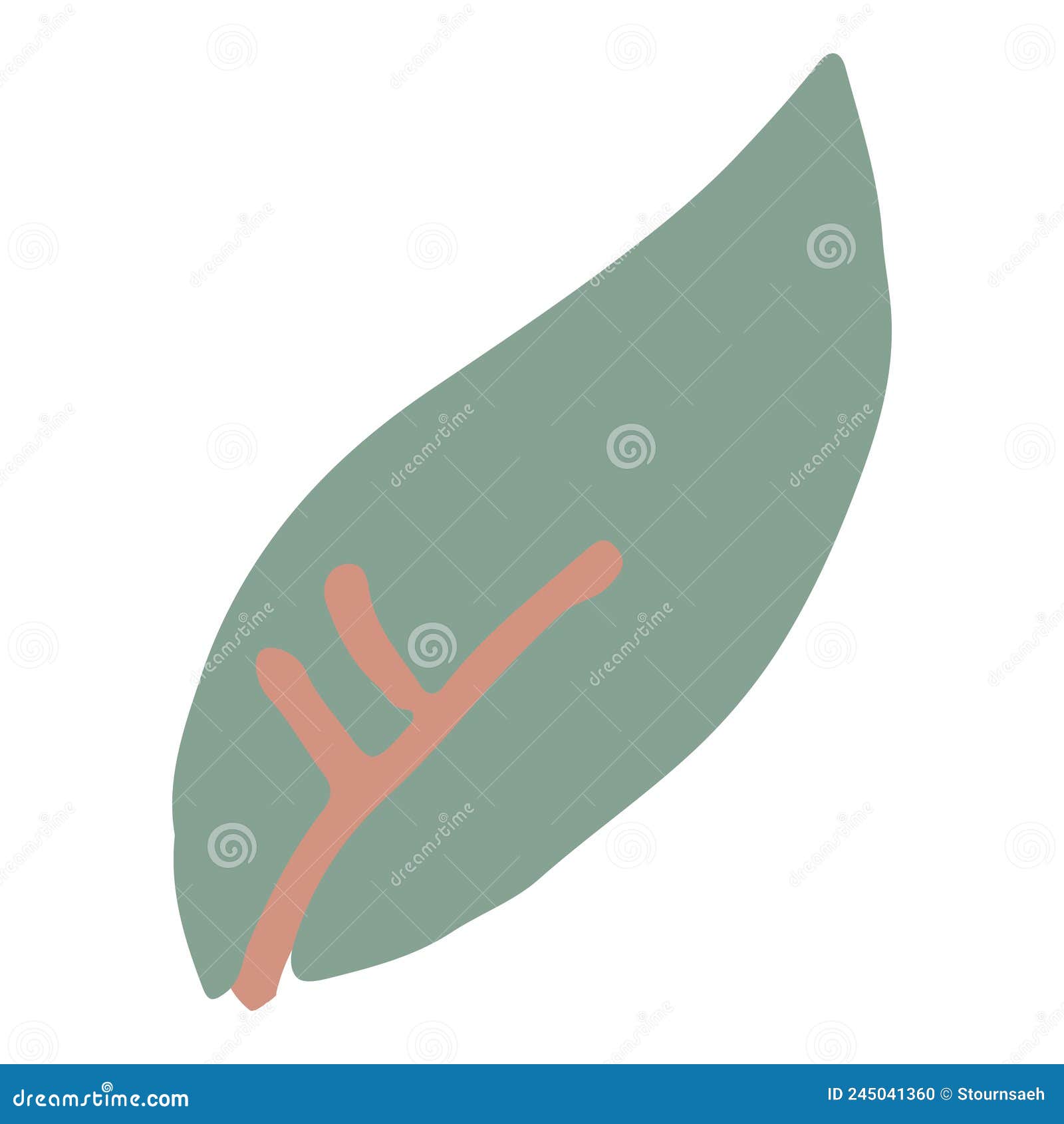 Simple Leaf Design Element Isolated. Stock Vector - Illustration of ...