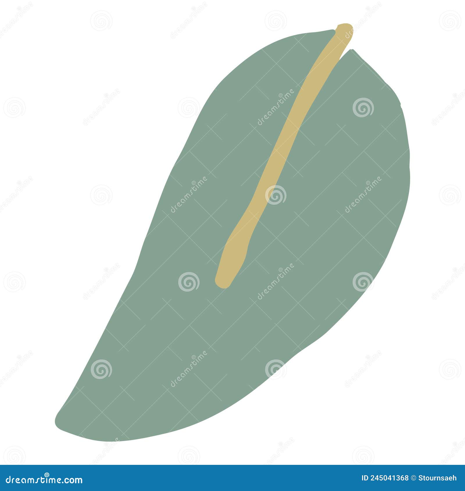 Simple Leaf Design Element Isolated. Stock Vector - Illustration of ...
