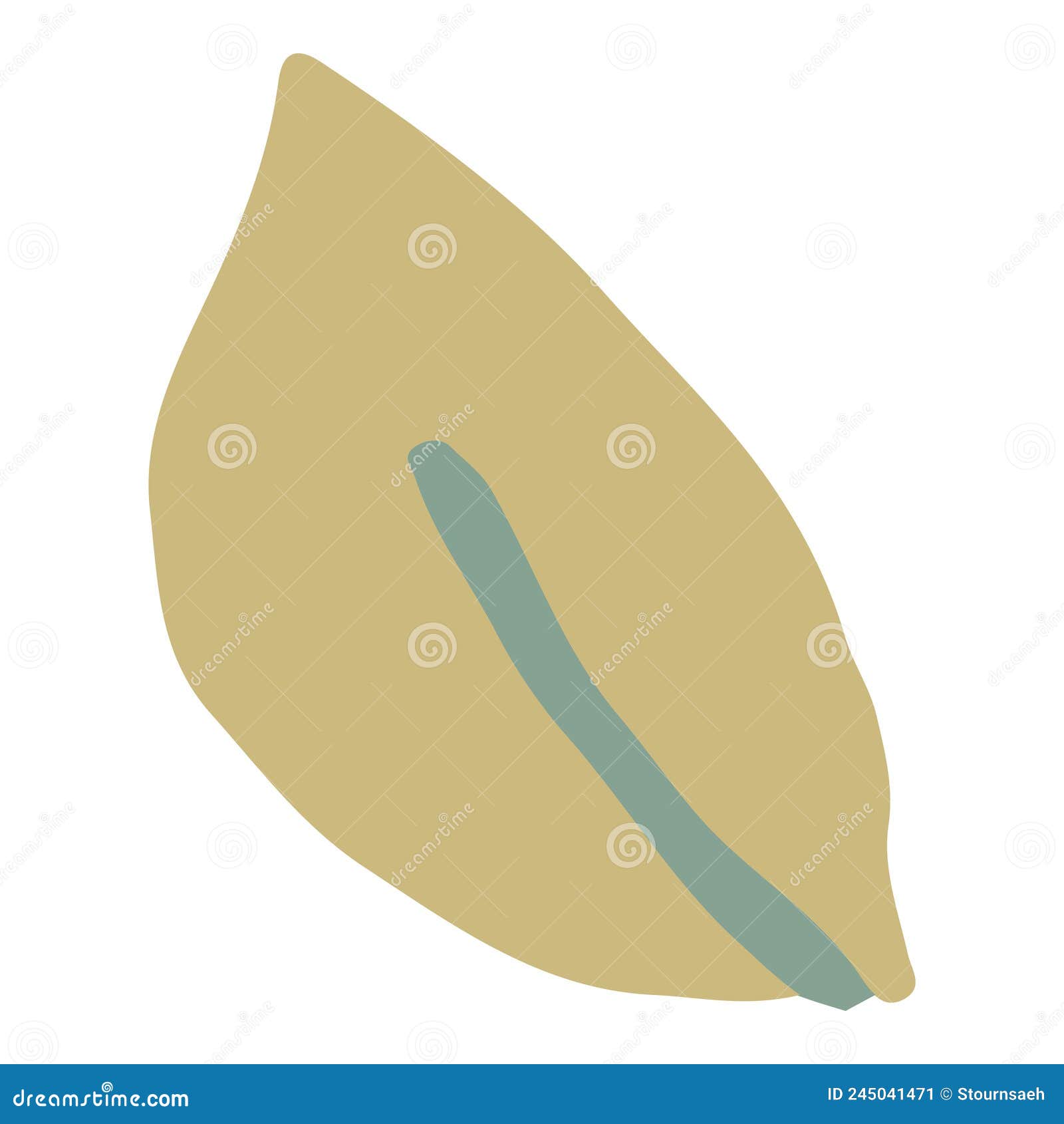 Simple Leaf Design Element Isolated. Stock Vector - Illustration of ...