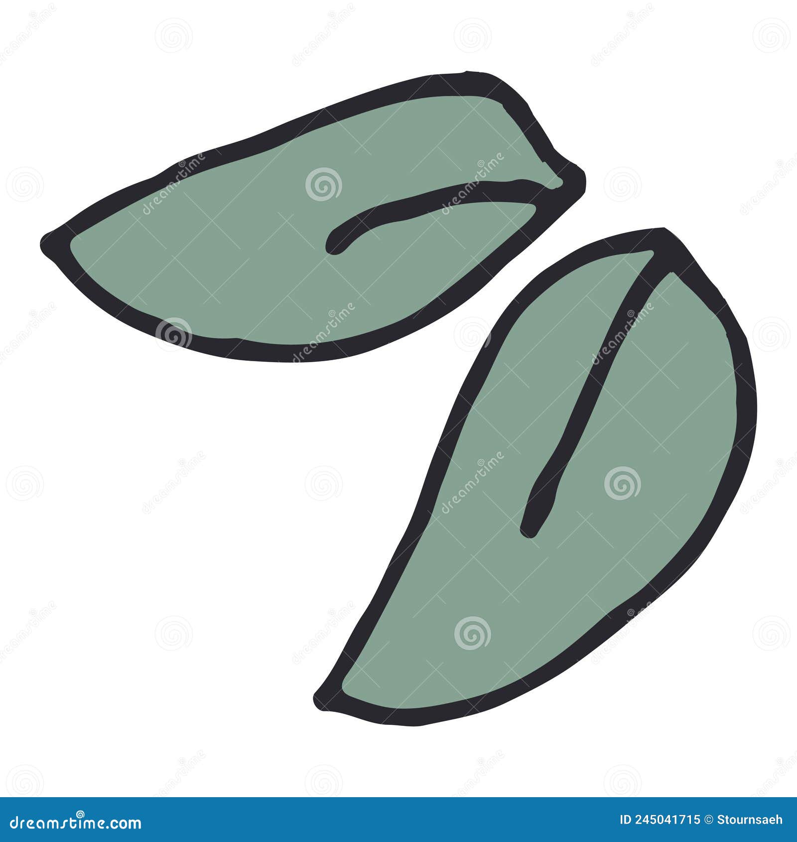 Simple Leaf Design Element Isolated. Stock Vector - Illustration of ...