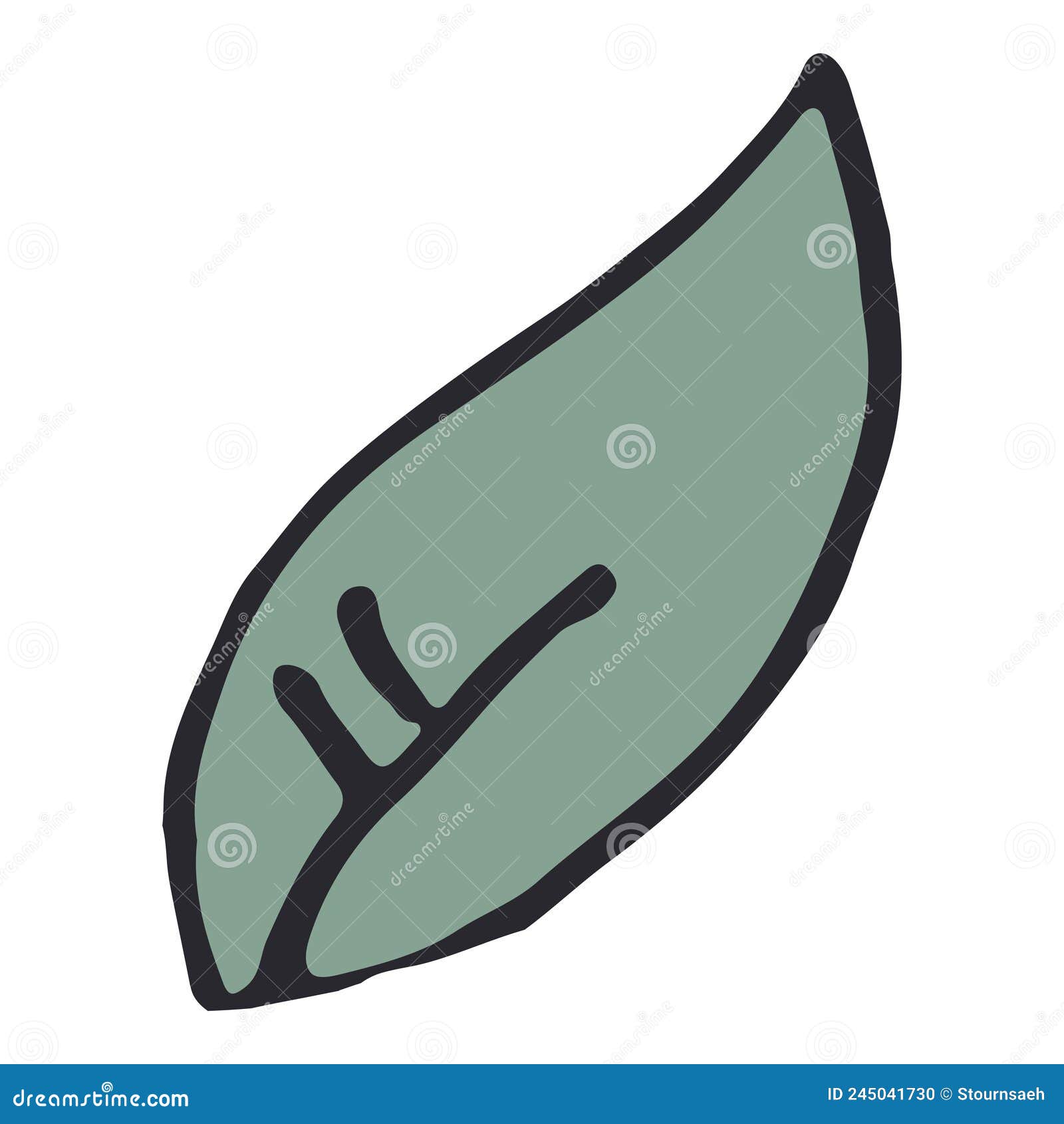 Simple Leaf Design Element Isolated. Stock Vector - Illustration of ...