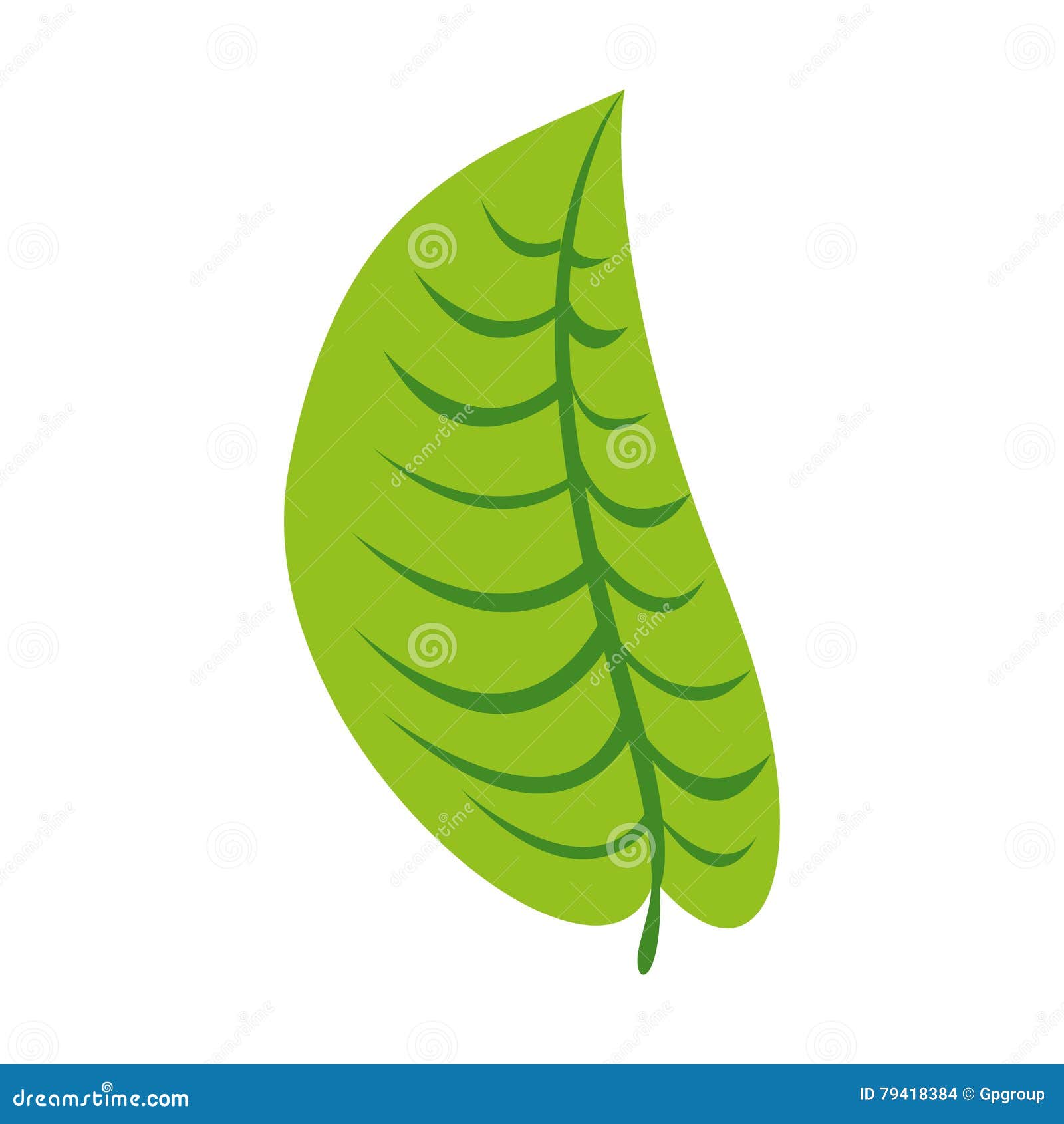 Simple leaf icon image stock vector. Illustration of icon - 79418384