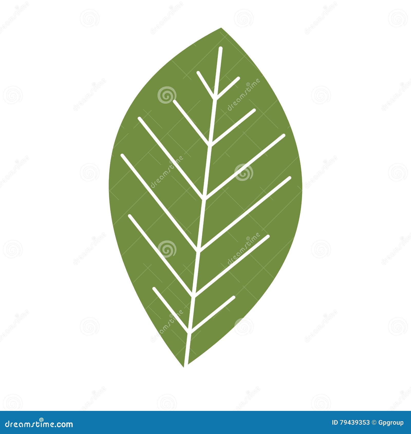 Simple leaf icon image stock vector. Illustration of identity - 79439353