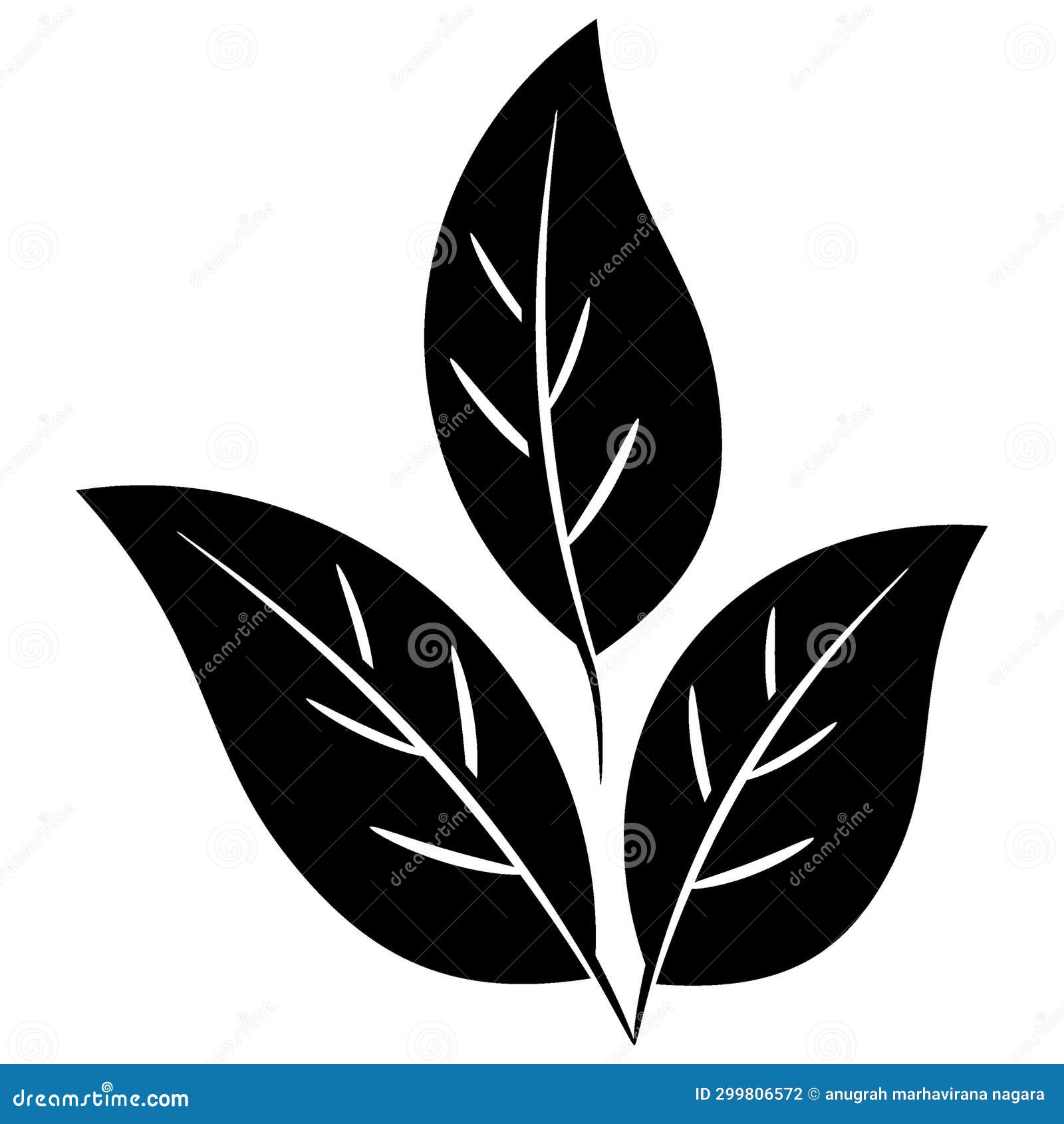Simple leaf icon vector stock illustration. Illustration of leaves ...