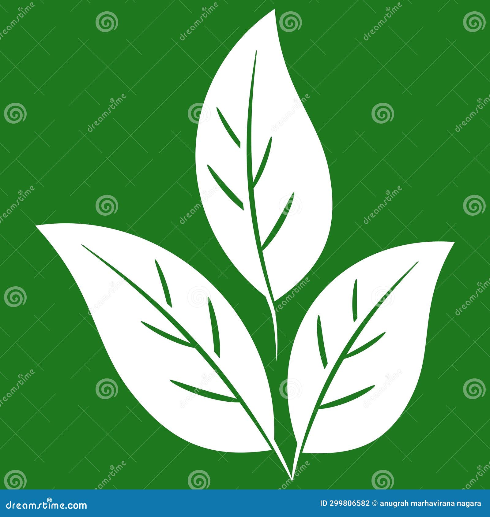 Simple leaf icon vector stock vector. Illustration of element - 299806582