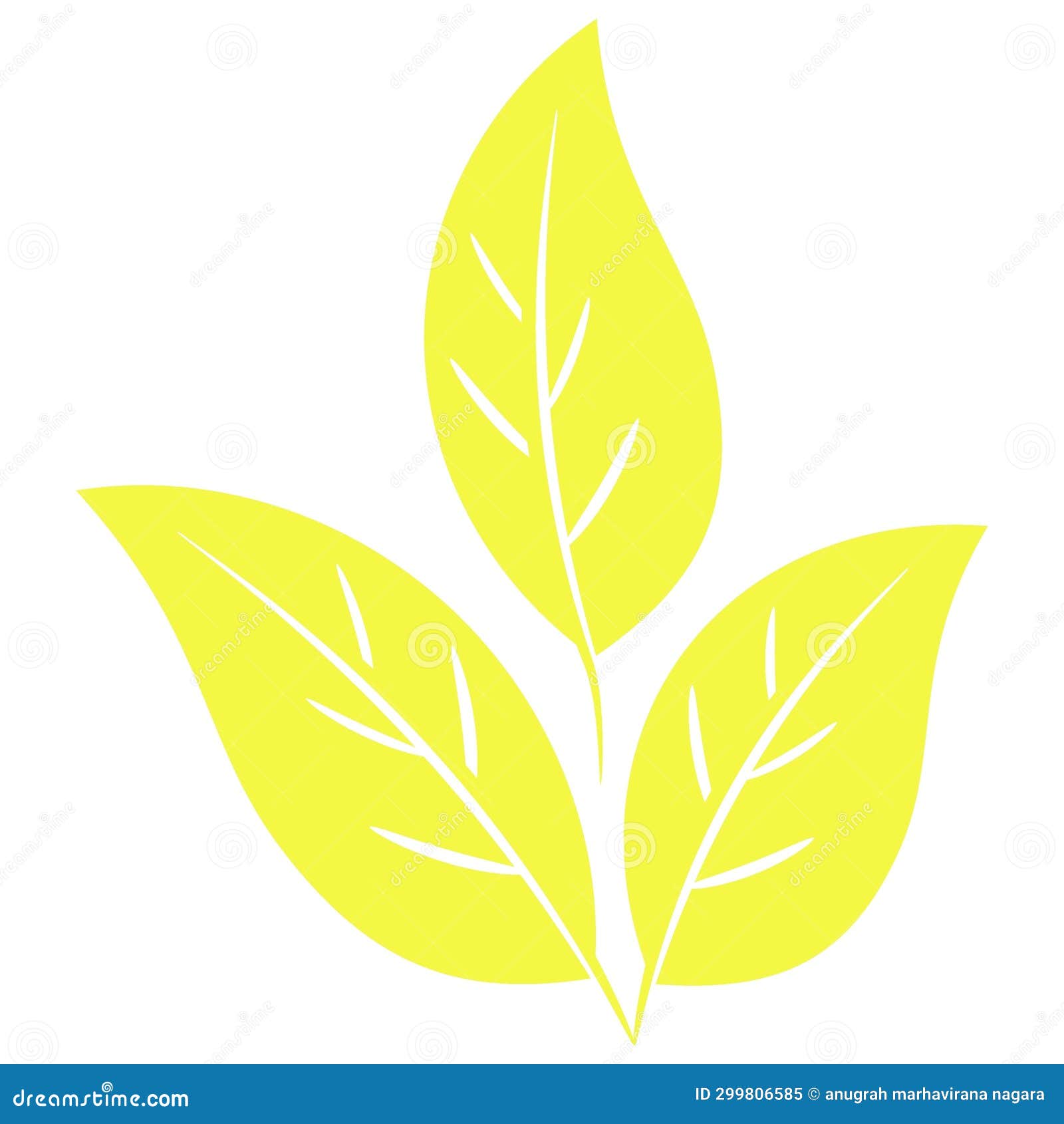 Simple leaf icon vector stock vector. Illustration of flat - 299806585