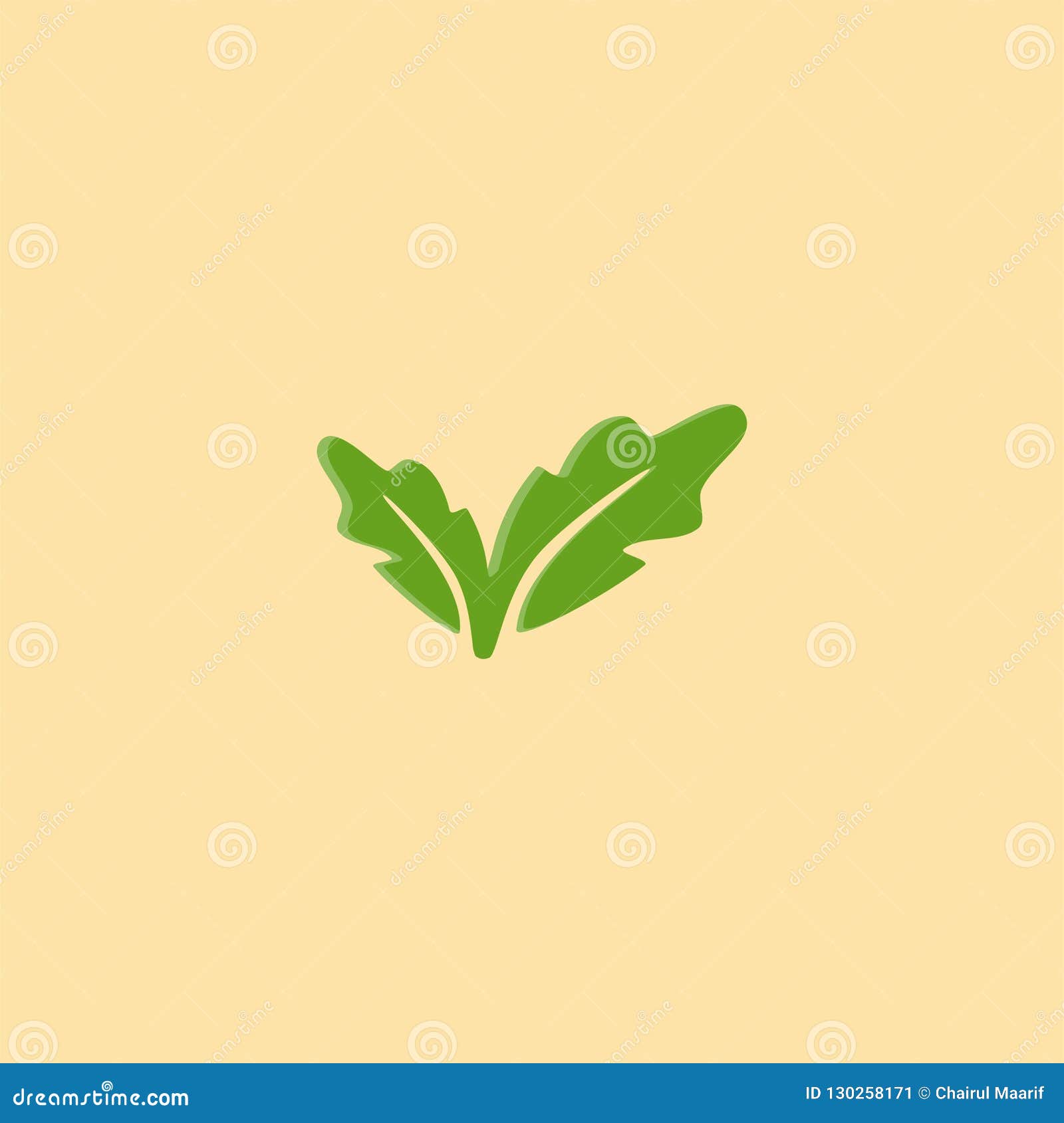 Simple Leaf Logo Design. Symbol Dan Icon Vector Template Stock Vector ...