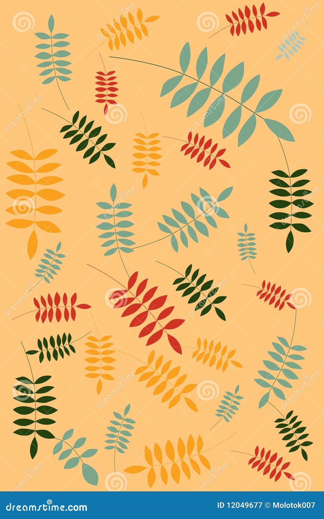 Simple leaf pattern stock vector. Illustration of colors - 12049677