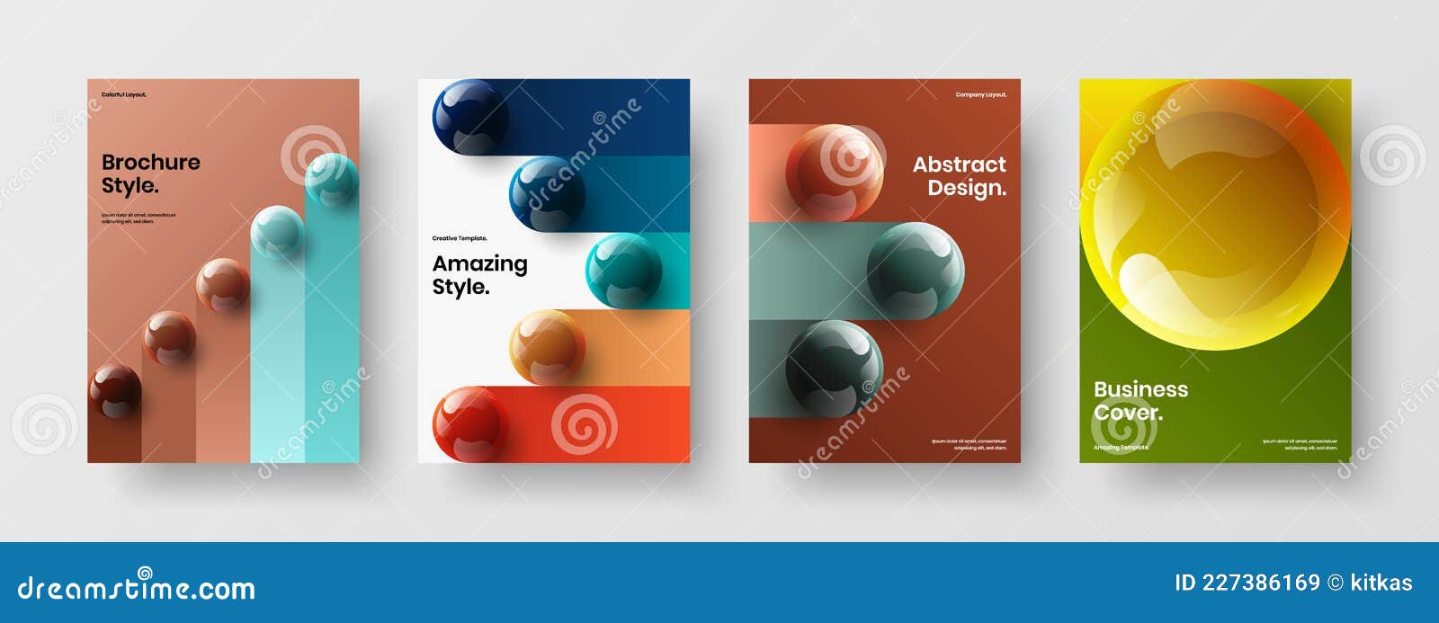 Simple Leaflet A4 Design Vector Illustration Bundle Stock Vector ...