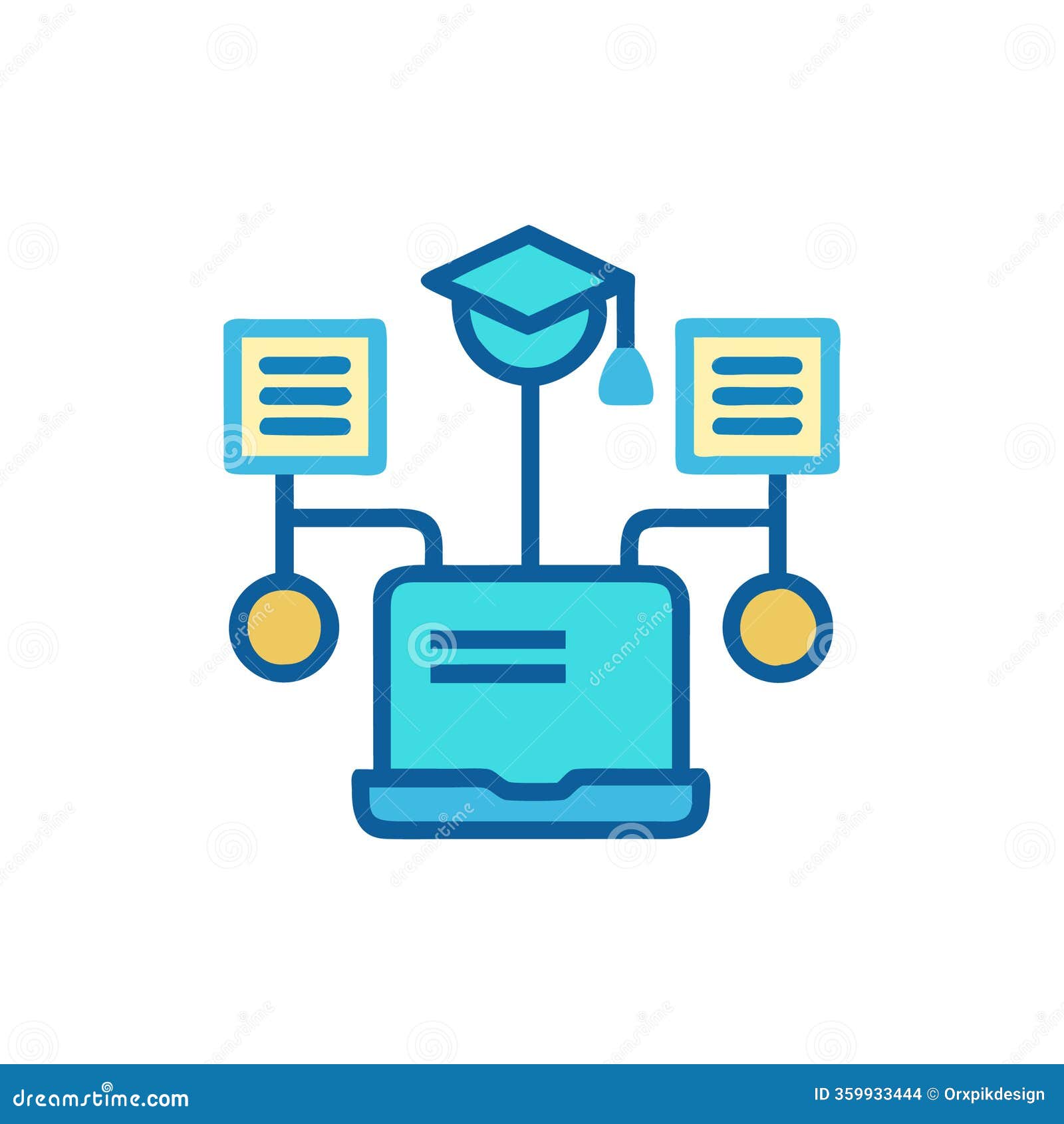 Simple Learning Management Icon for Administration Stock Illustration ...