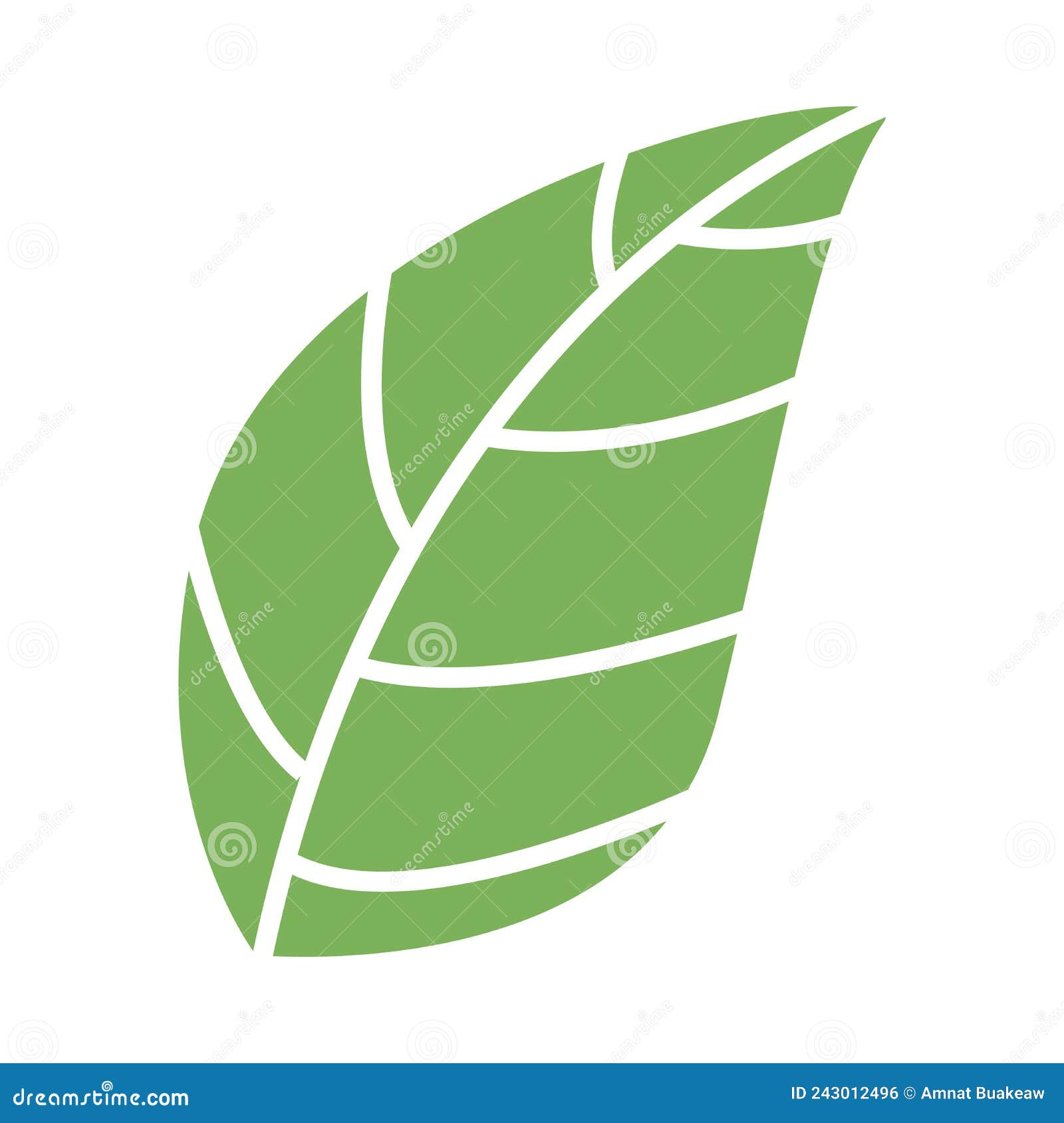 Leaf, Simple Leaves, Leaf Graphic Green Color Stock Vector ...
