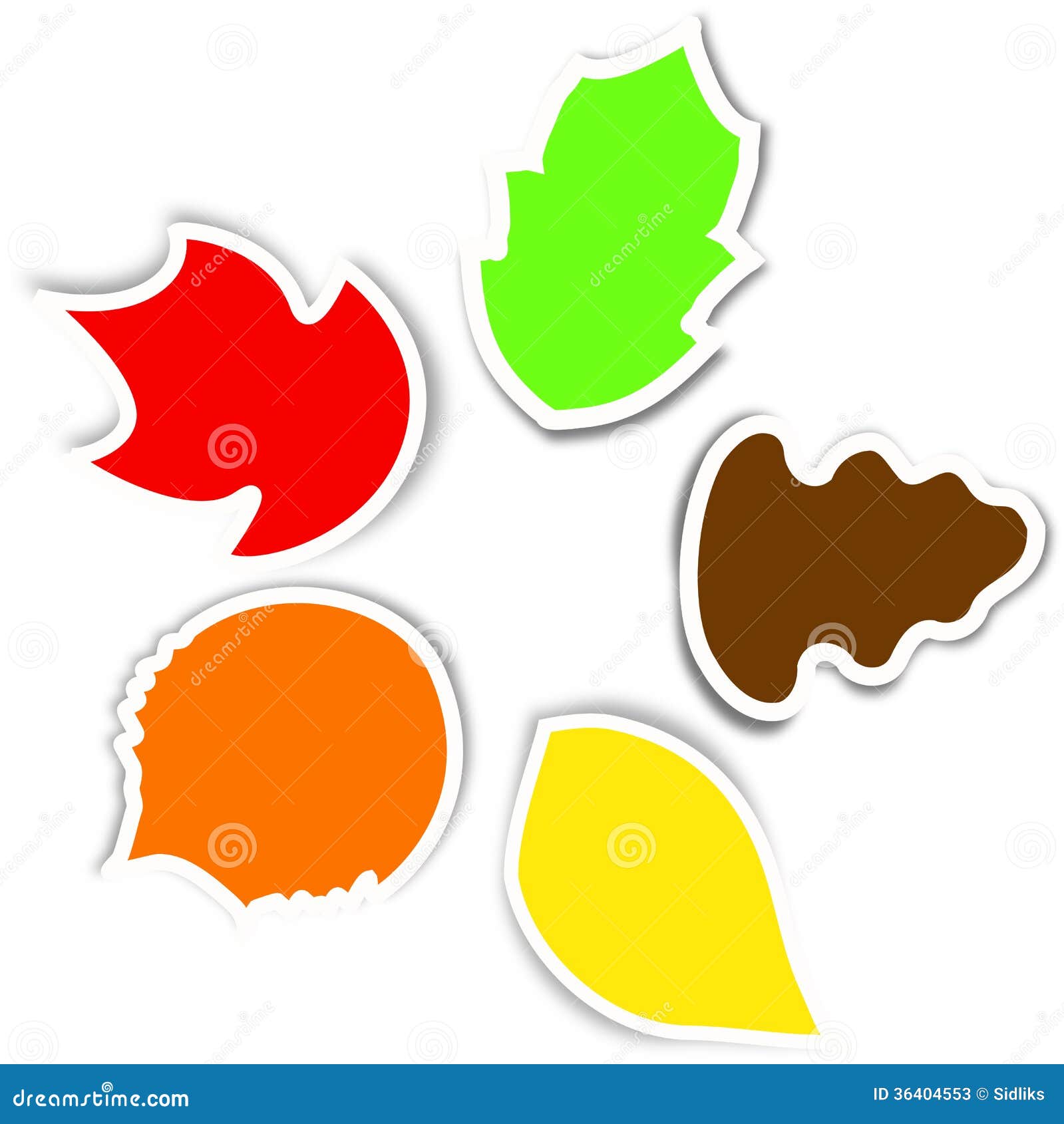 Simple leaves stock image. Illustration of brown, five - 36404553