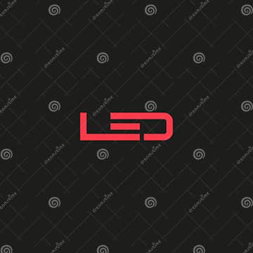Simple LED Logo Design , LED Wordmark Logo Vector Illustration Stock ...