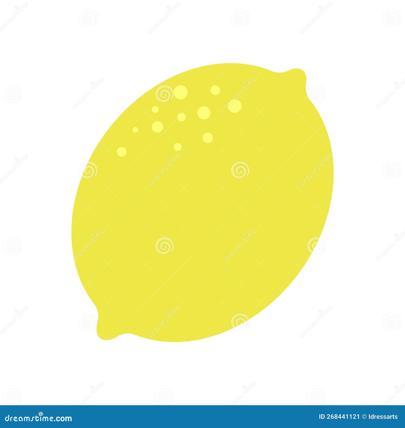 Simple Lemon in Flat Design, Fruit Icon Stock Vector - Illustration of ...