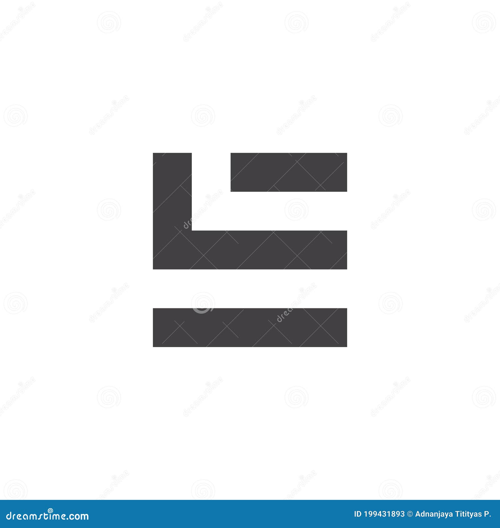 Simple Letra Abstracta El Cuadrado Logo Vector Ilustración del Vector ...