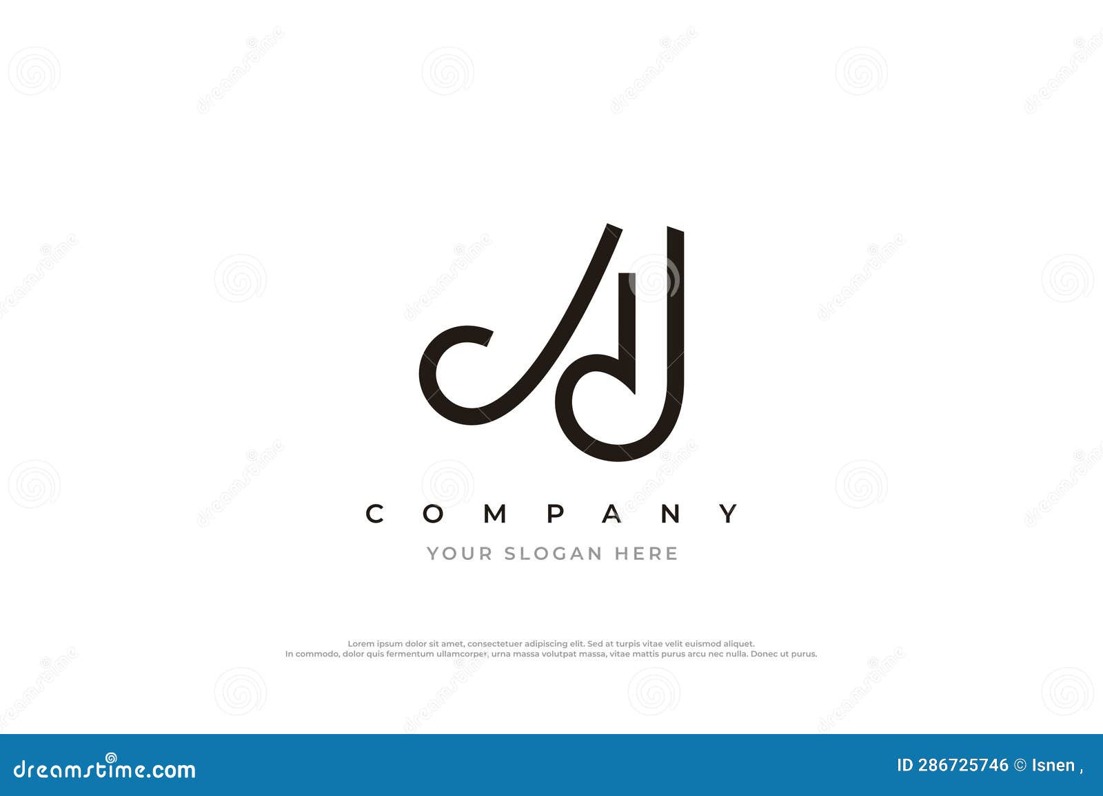 Simple Letter AJ Logo Design Stock Vector - Illustration of brand ...