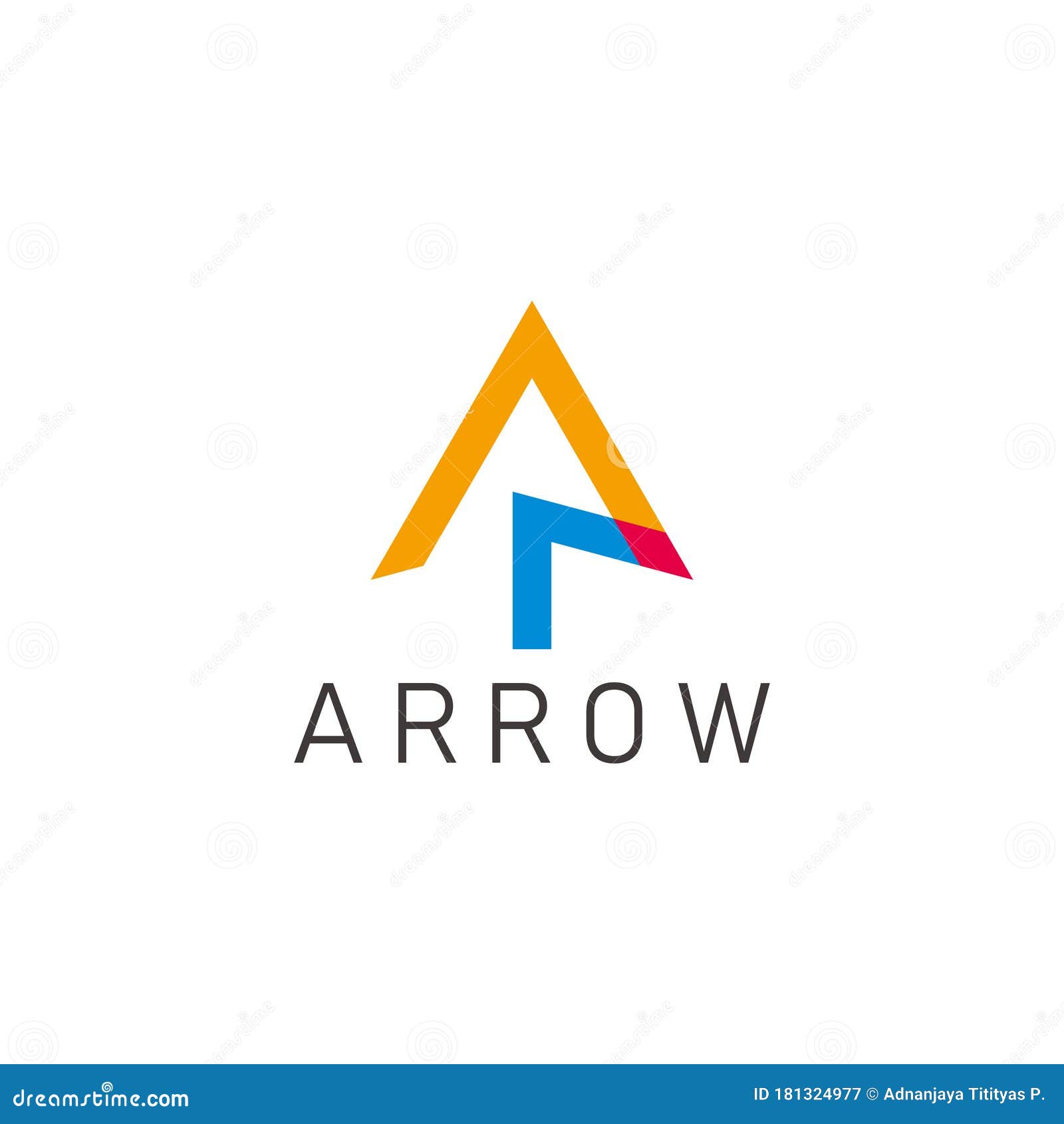 Simple Letter Ar Geometric Arrow Line Colorful Logo Vector Stock Vector ...