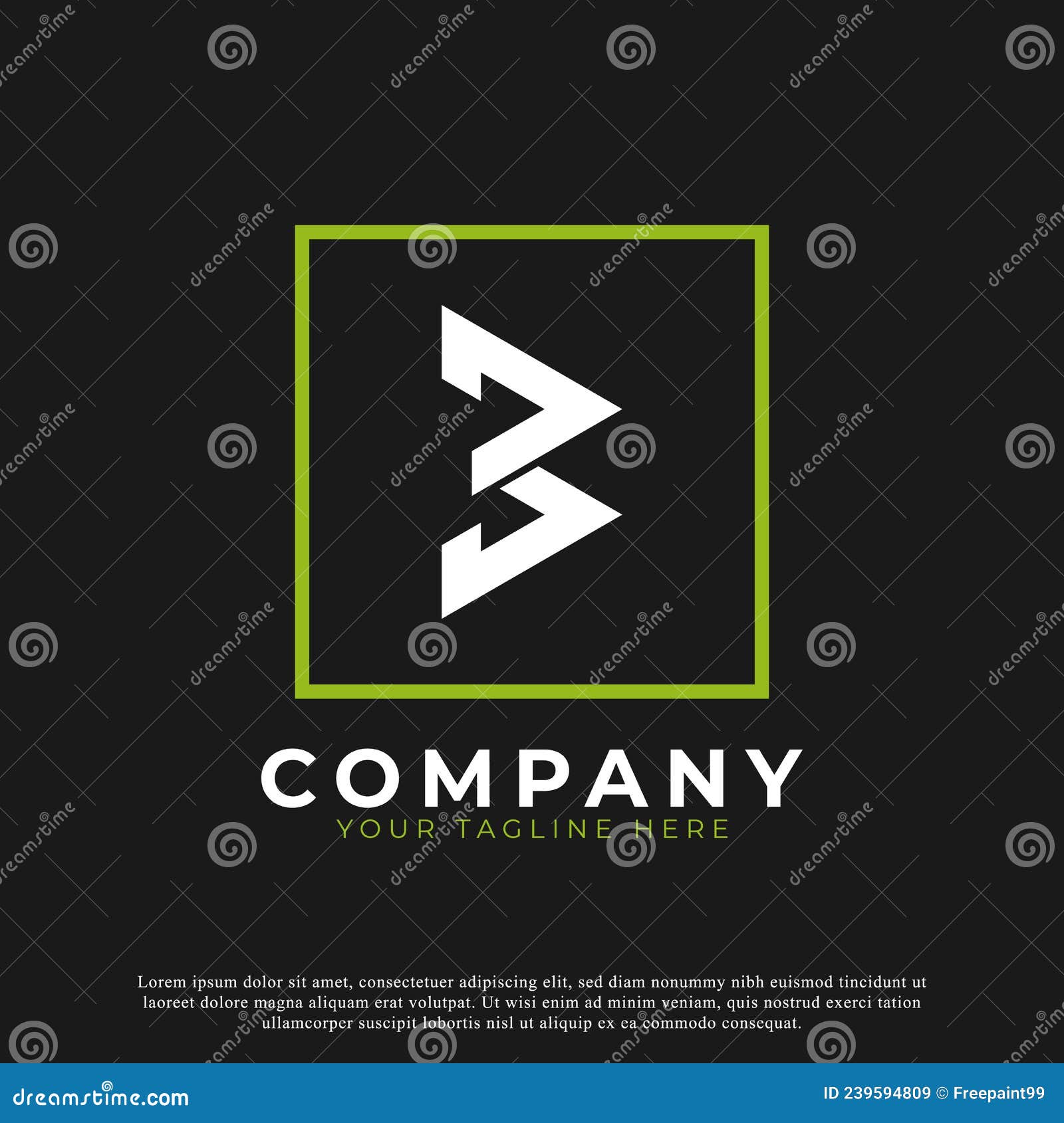 Simple Letter B Inside Square Modern Logo. Usable for Business and ...