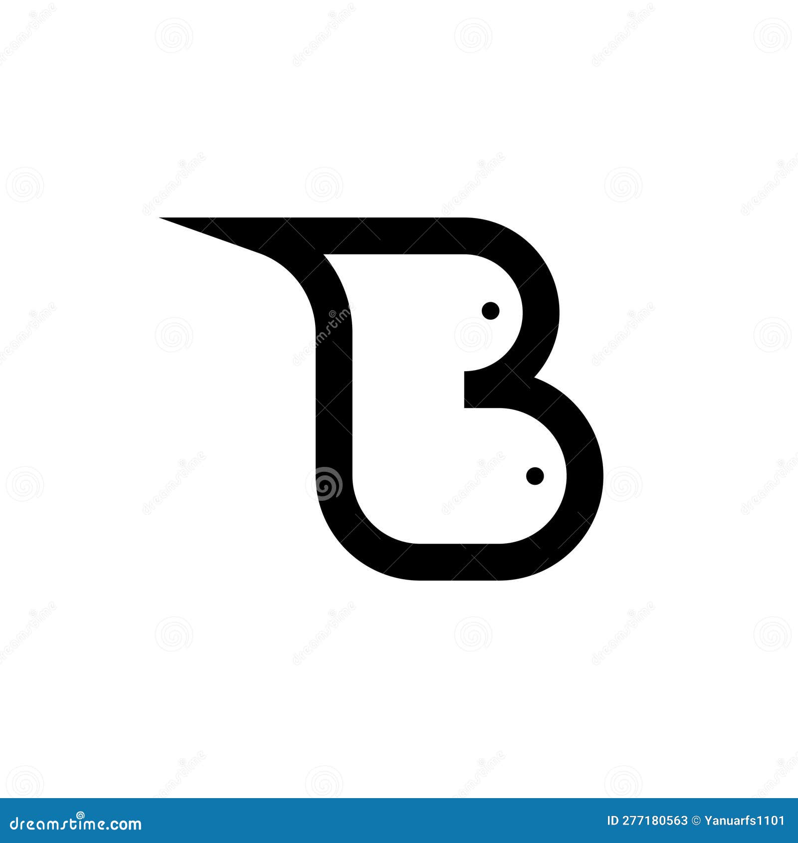 Simple Letter B Logo Design Template Stock Illustration - Illustration ...