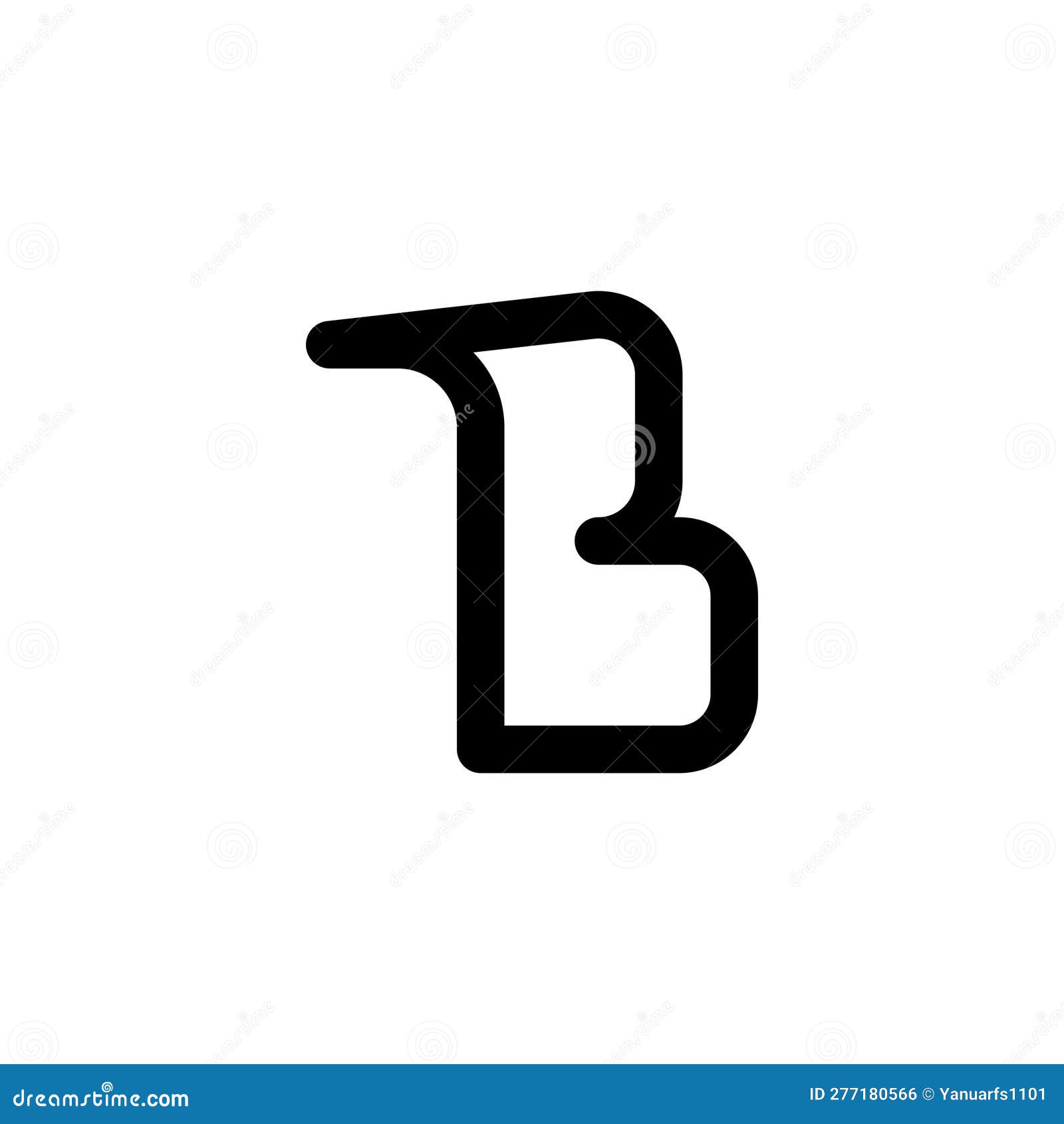 Simple Letter B Logo Design Template Stock Illustration - Illustration ...