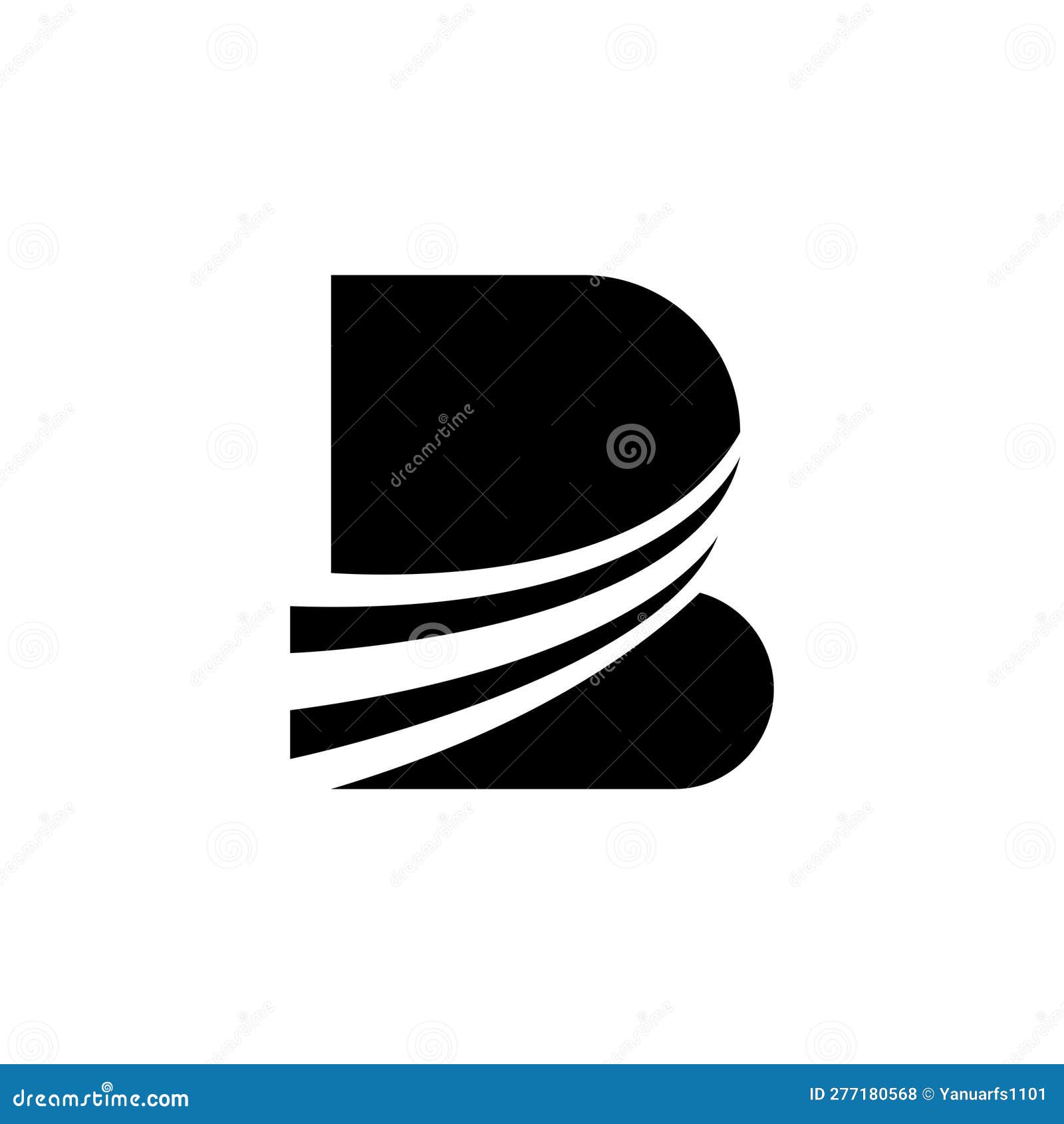 Simple Letter B Logo Design Template Stock Illustration - Illustration ...