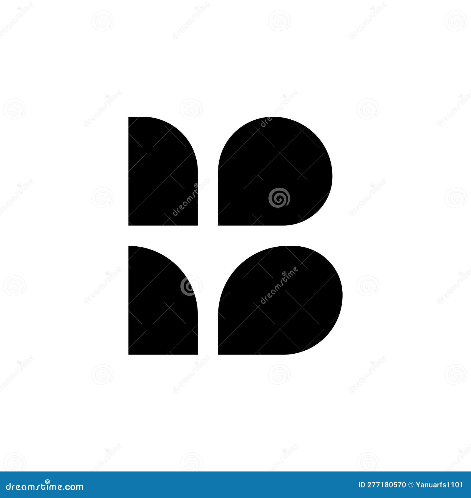 Simple Letter B Logo Design Template Stock Illustration - Illustration ...