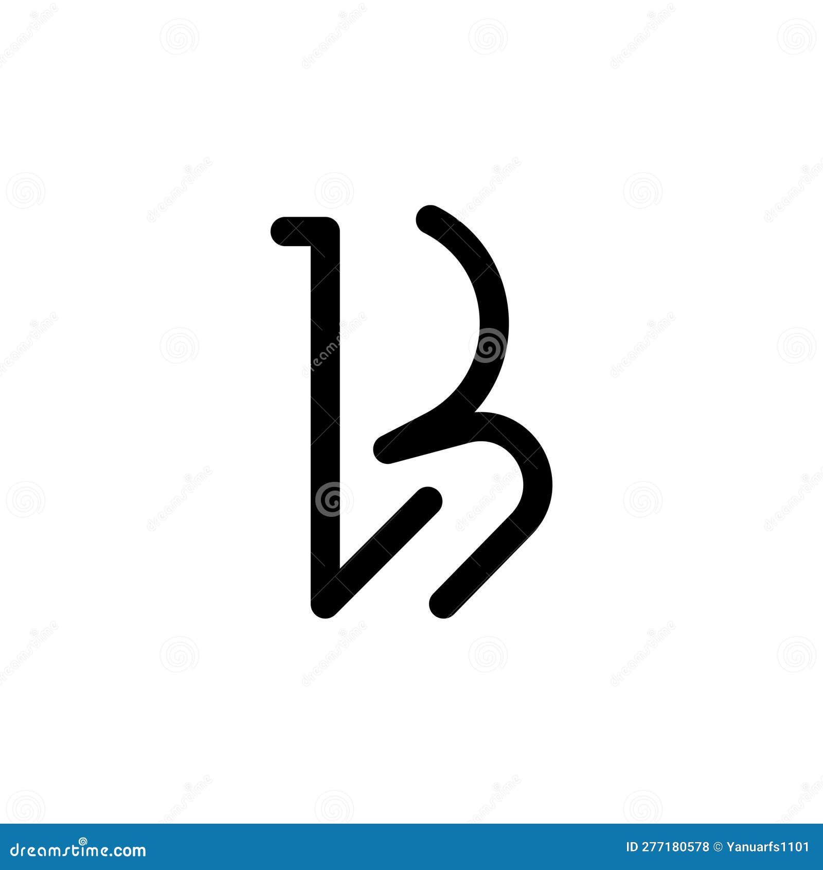 Simple Letter B Logo Design Template Stock Illustration - Illustration ...