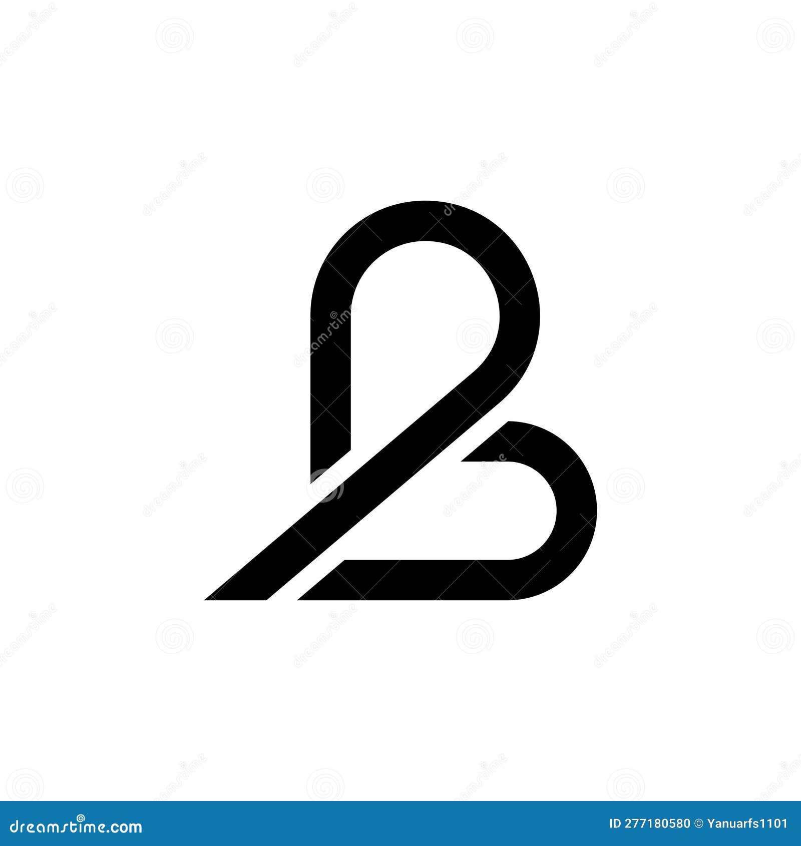 Simple Letter B Logo Design Template Stock Illustration - Illustration ...