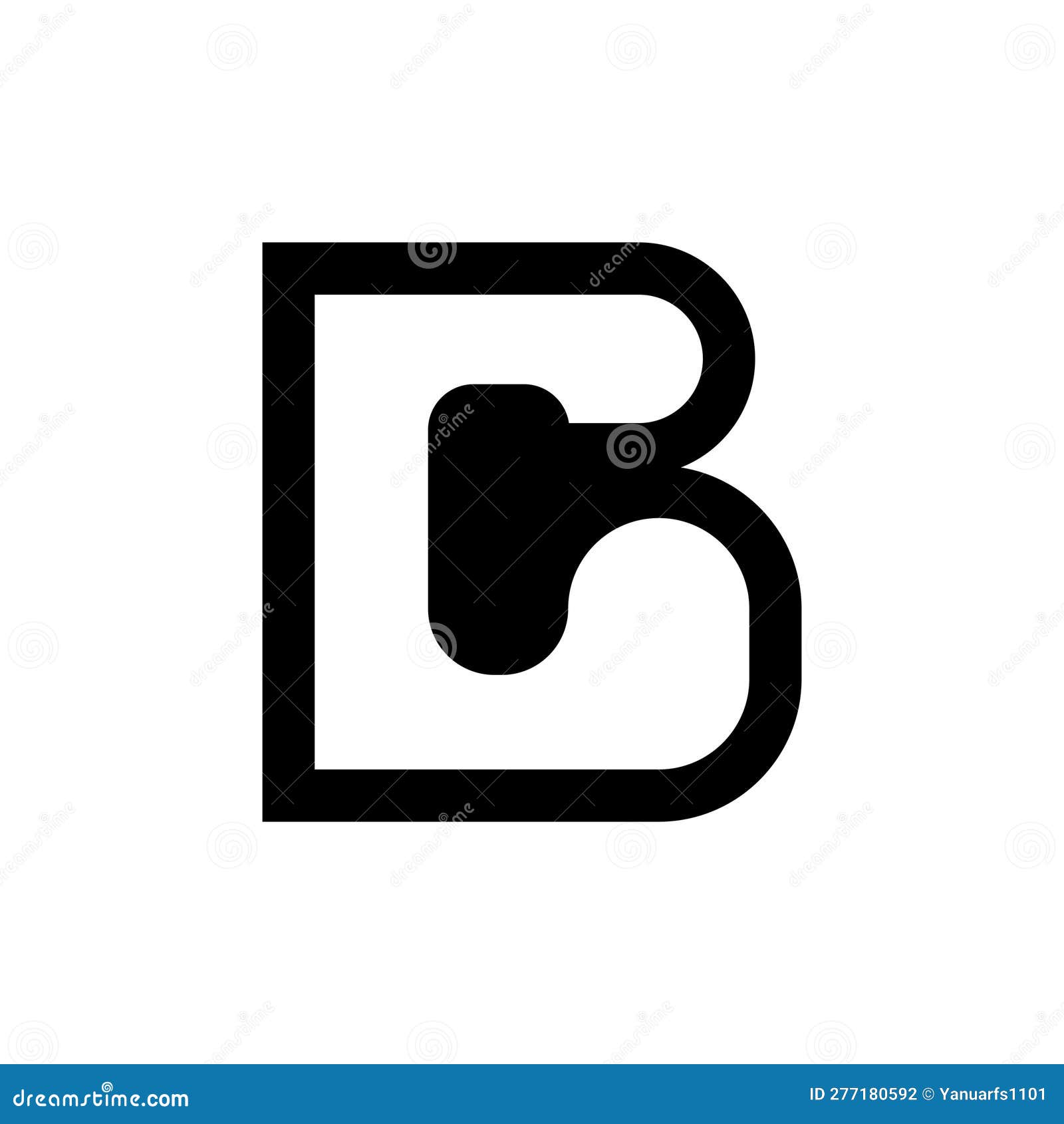Simple Letter B Logo Design Template Stock Illustration - Illustration ...