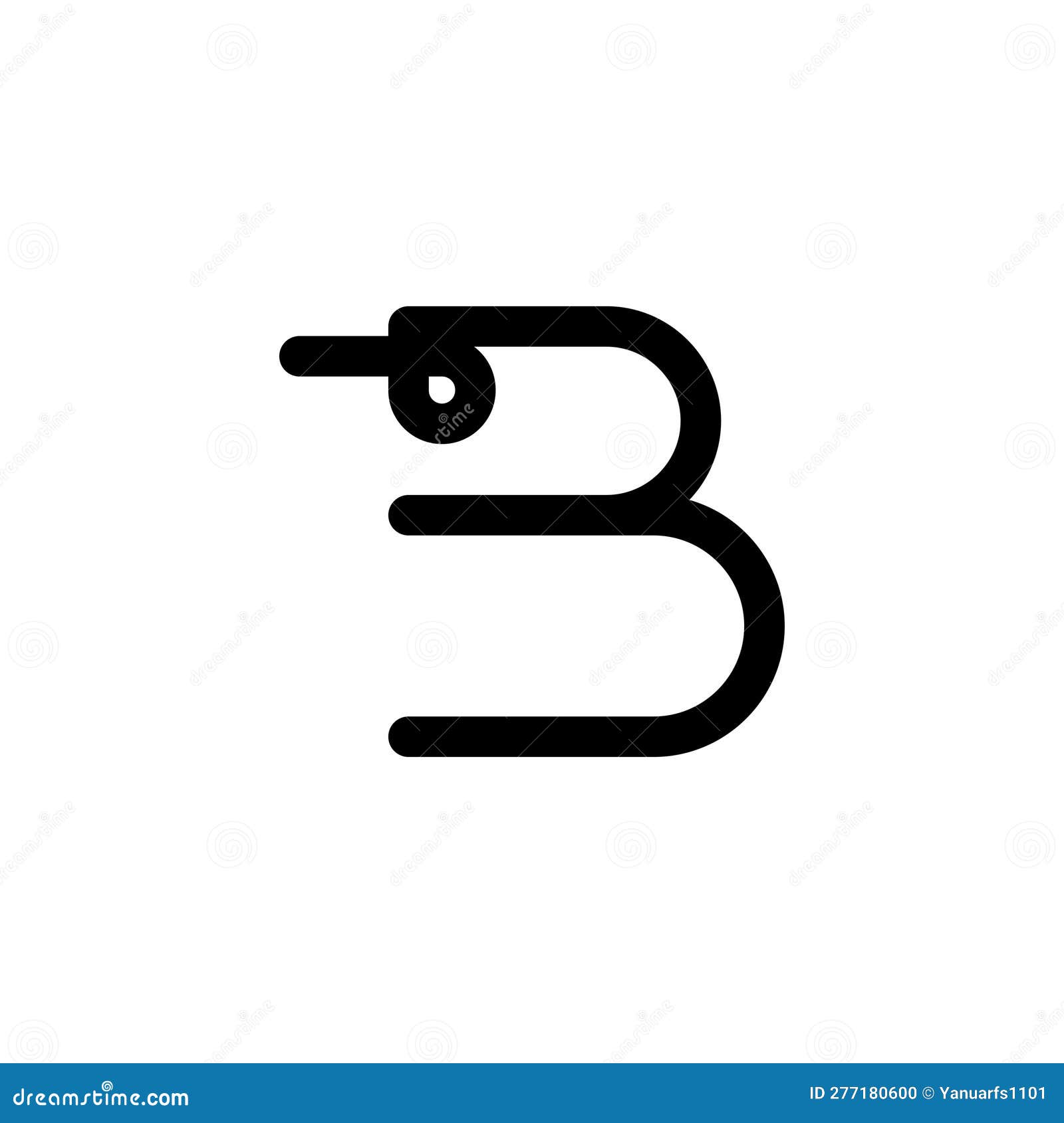Simple Letter B Logo Design Template Stock Illustration - Illustration ...