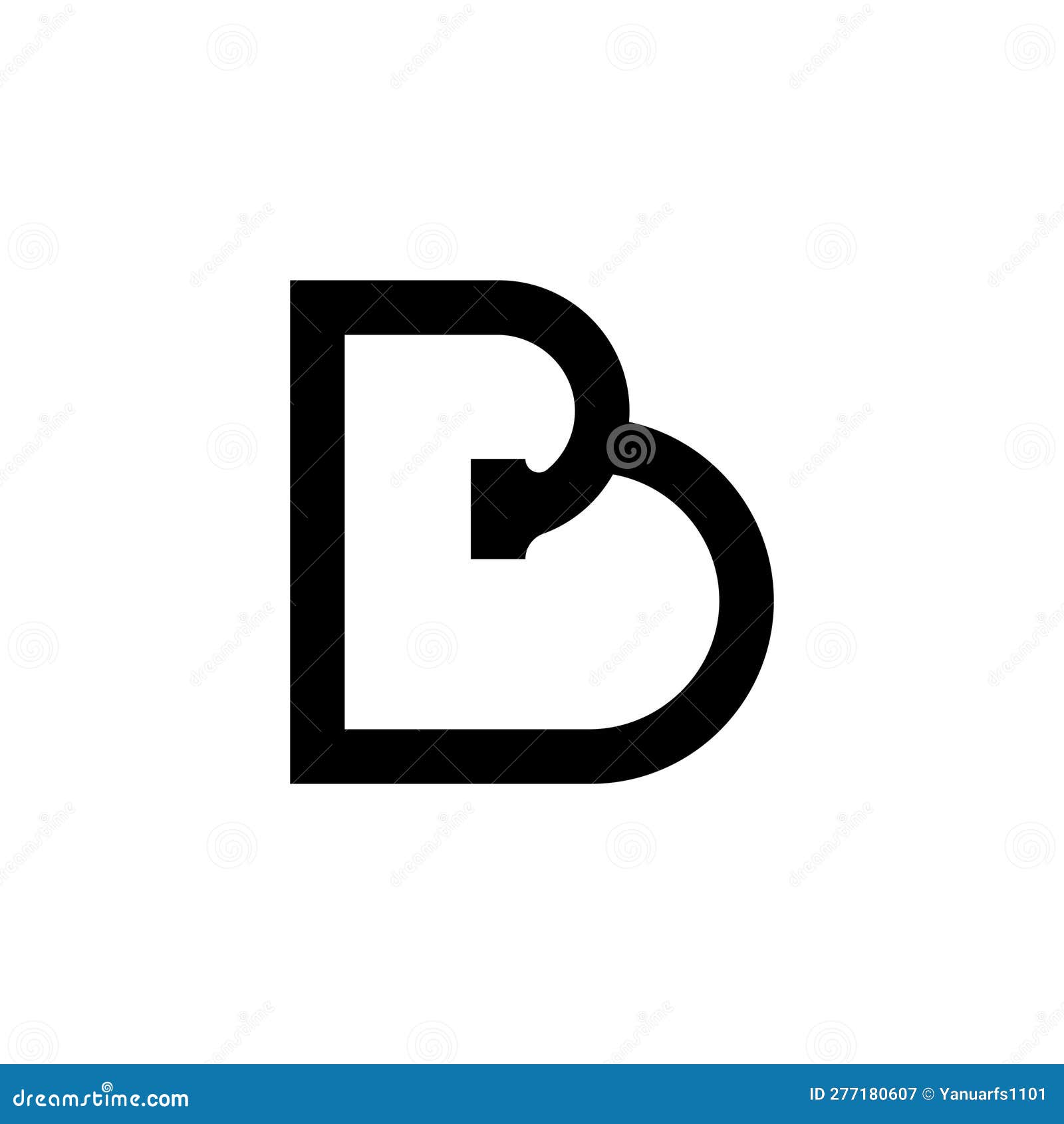 Simple Letter B Logo Design Template Stock Illustration - Illustration ...
