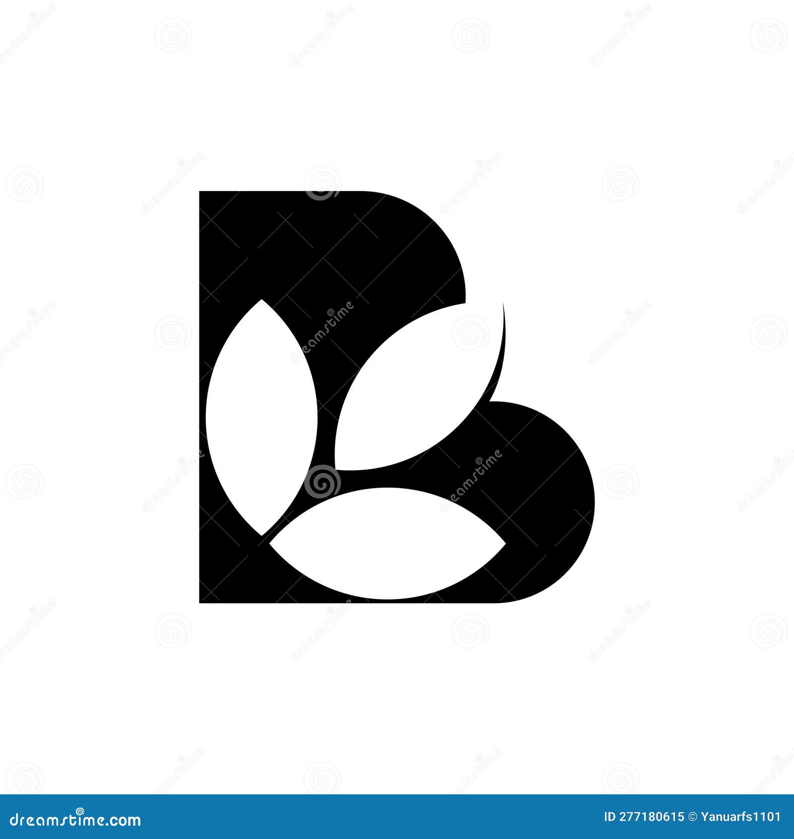 Simple Letter B Logo Design Template Stock Illustration - Illustration ...