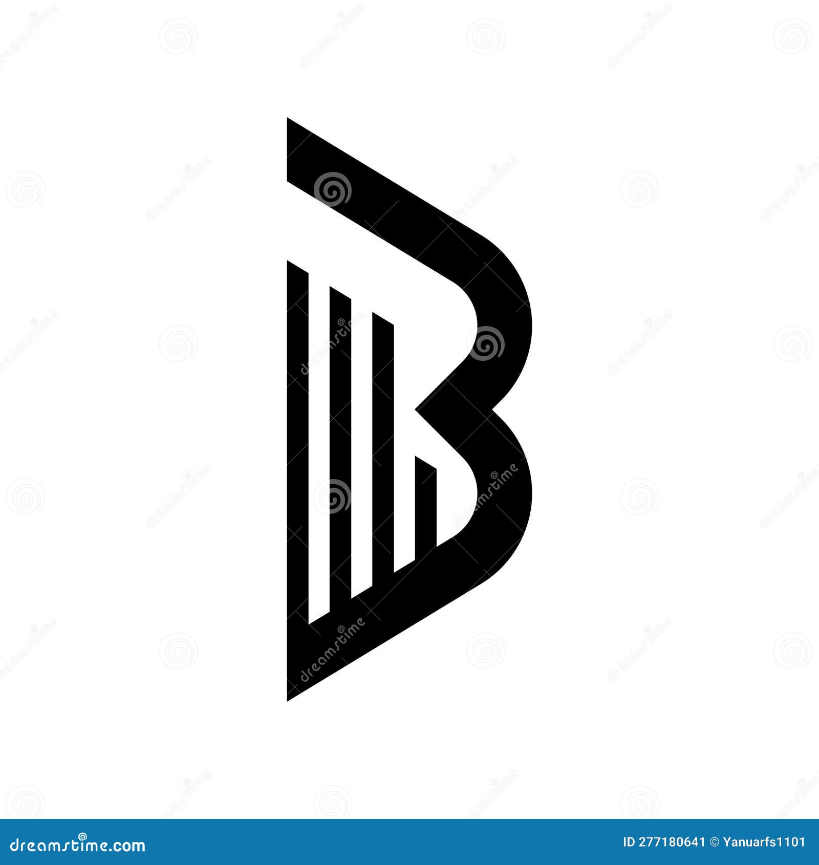 Simple Letter B Logo Design Template Stock Illustration - Illustration ...